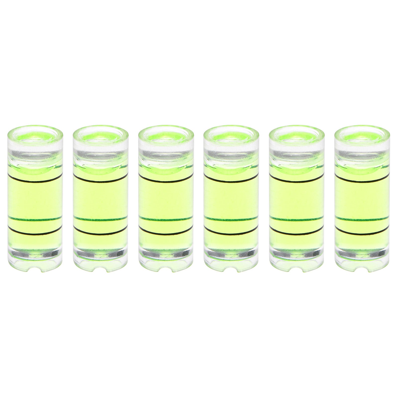 6pcs Cylindrical Bubble Level 8x20mm Mini Bullseye Spirit Levels, Green ...