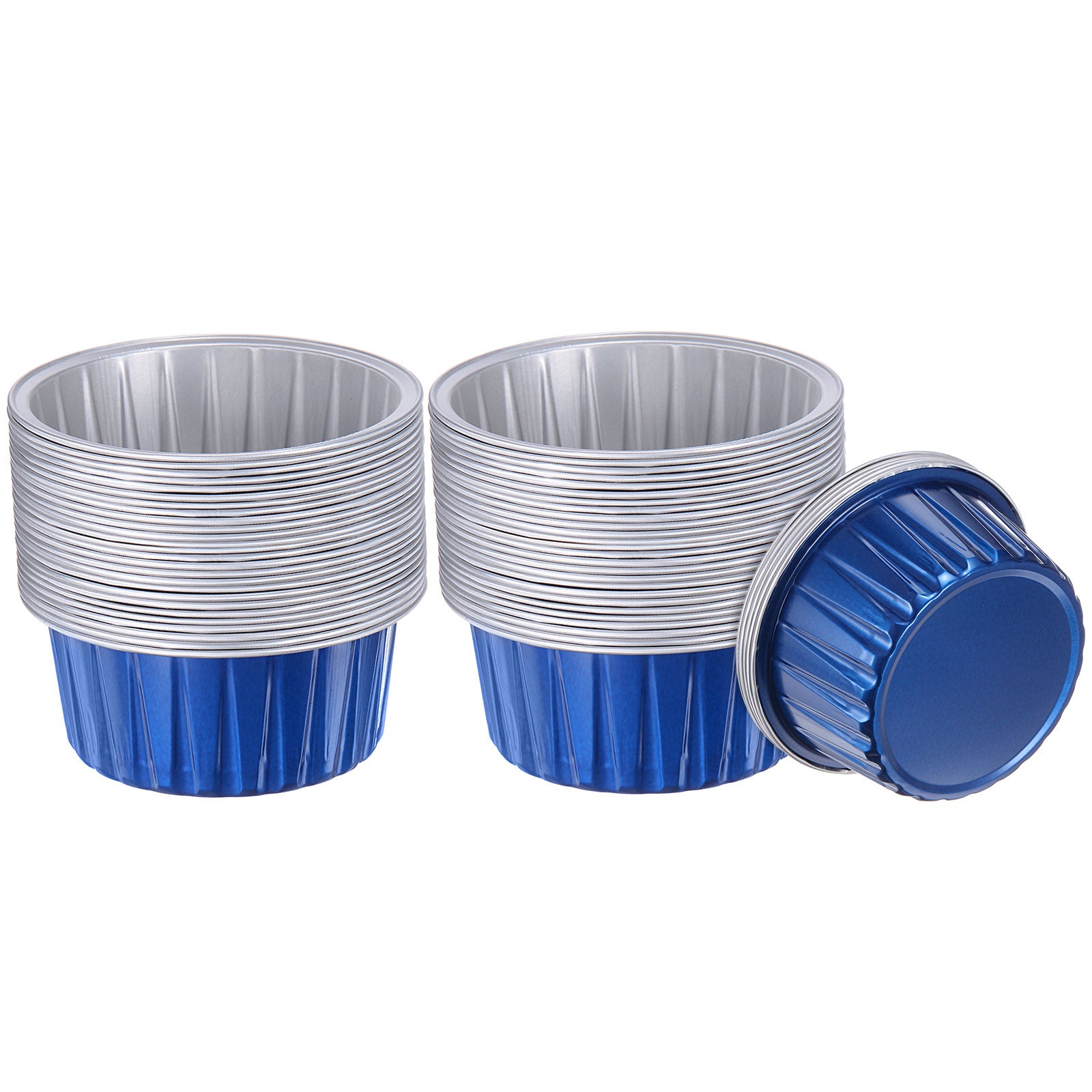 Dark Blue Cupcake Cups, 100pcs 66x36x85mm Aluminum Foil Standard ...