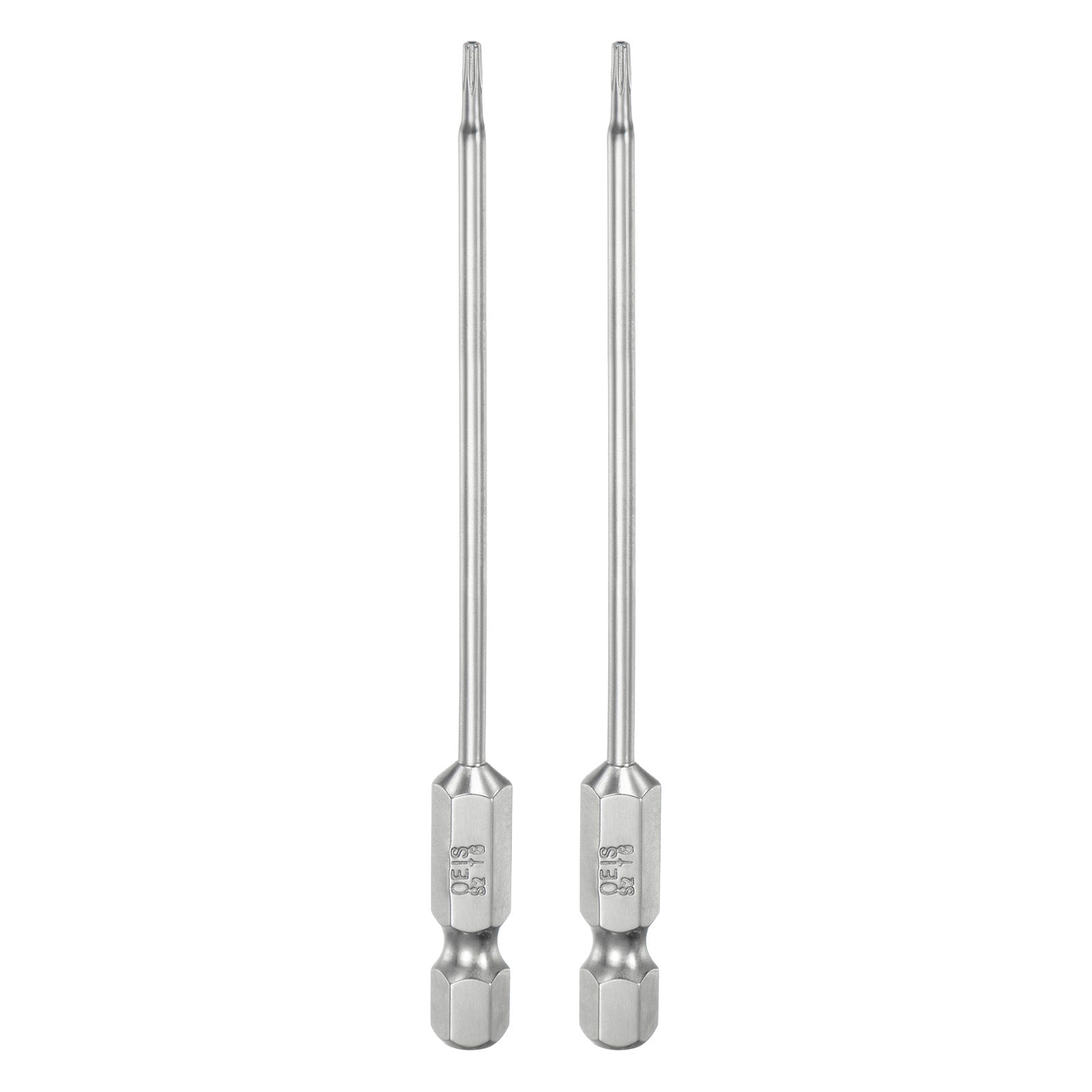 2pcs T6 Security Torx Bit 1/4" Hex Shank 4" Long Tamper Resistant Star ...