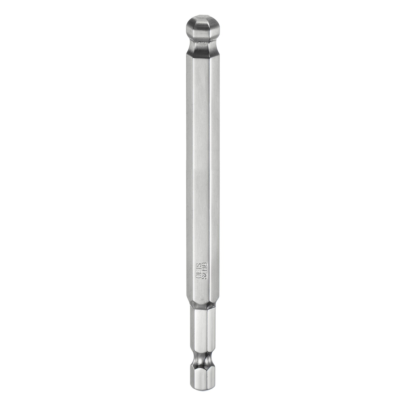 Ball End Hex Screwdriver Bit Set 8mm Magnetic 1/4" Hex Shank 4" Long ...