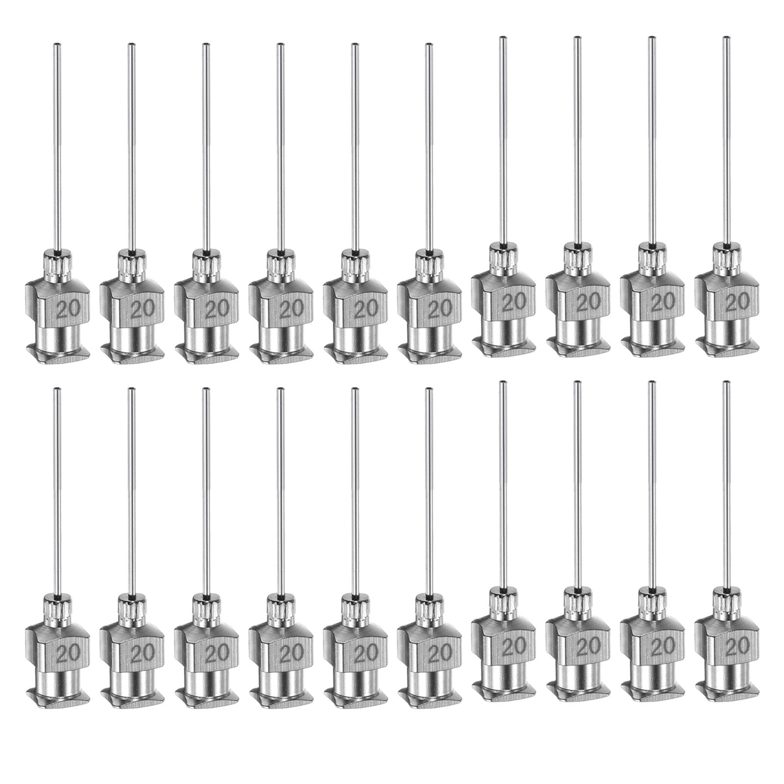 20pcs 20G Stainless Steel Dispensing Needles, 1" Glue Needle Tube Blunt ...