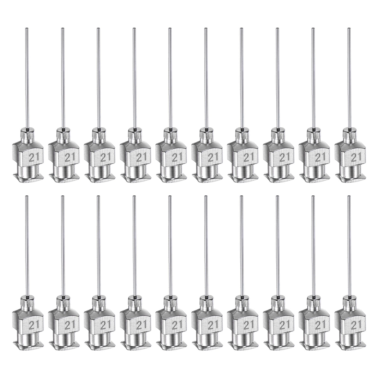 20pcs 21G Stainless Steel Dispensing Needles, 1" Glue Needle Tube Blunt ...