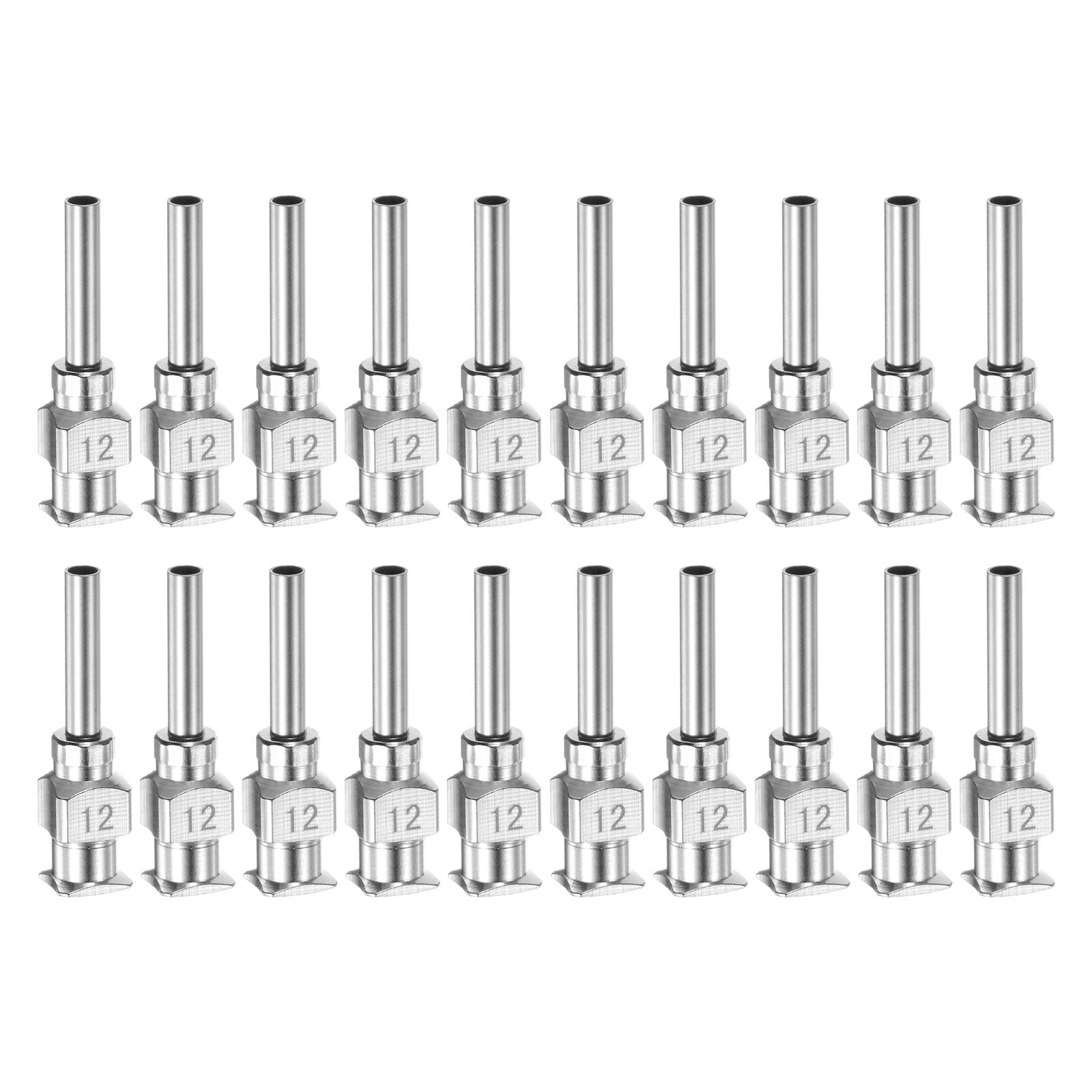 20pcs 12G Stainless Steel Dispensing Needles, 1/2" Glue Needle Tube ...