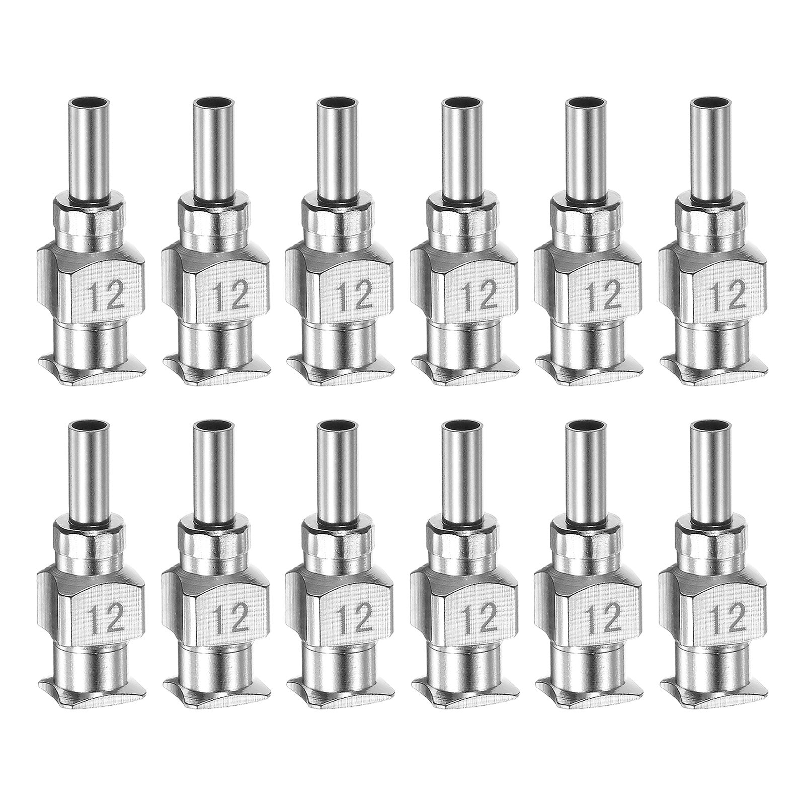 12pcs 12G Stainless Steel Dispensing Needles, 1/4" Glue Needle Tube ...