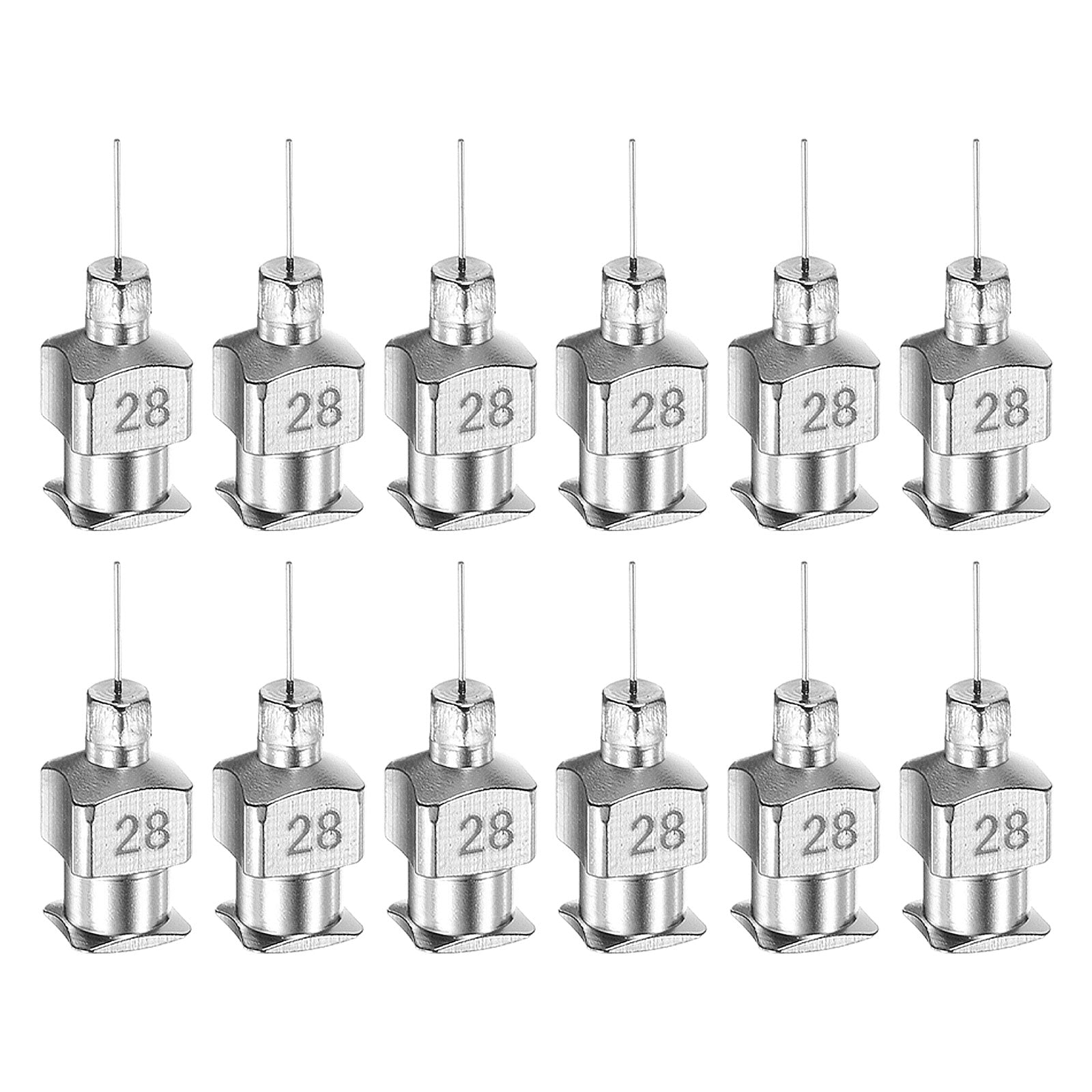 12pcs 28G Stainless Steel Dispensing Needles, 1/4" Glue Needle Tube ...