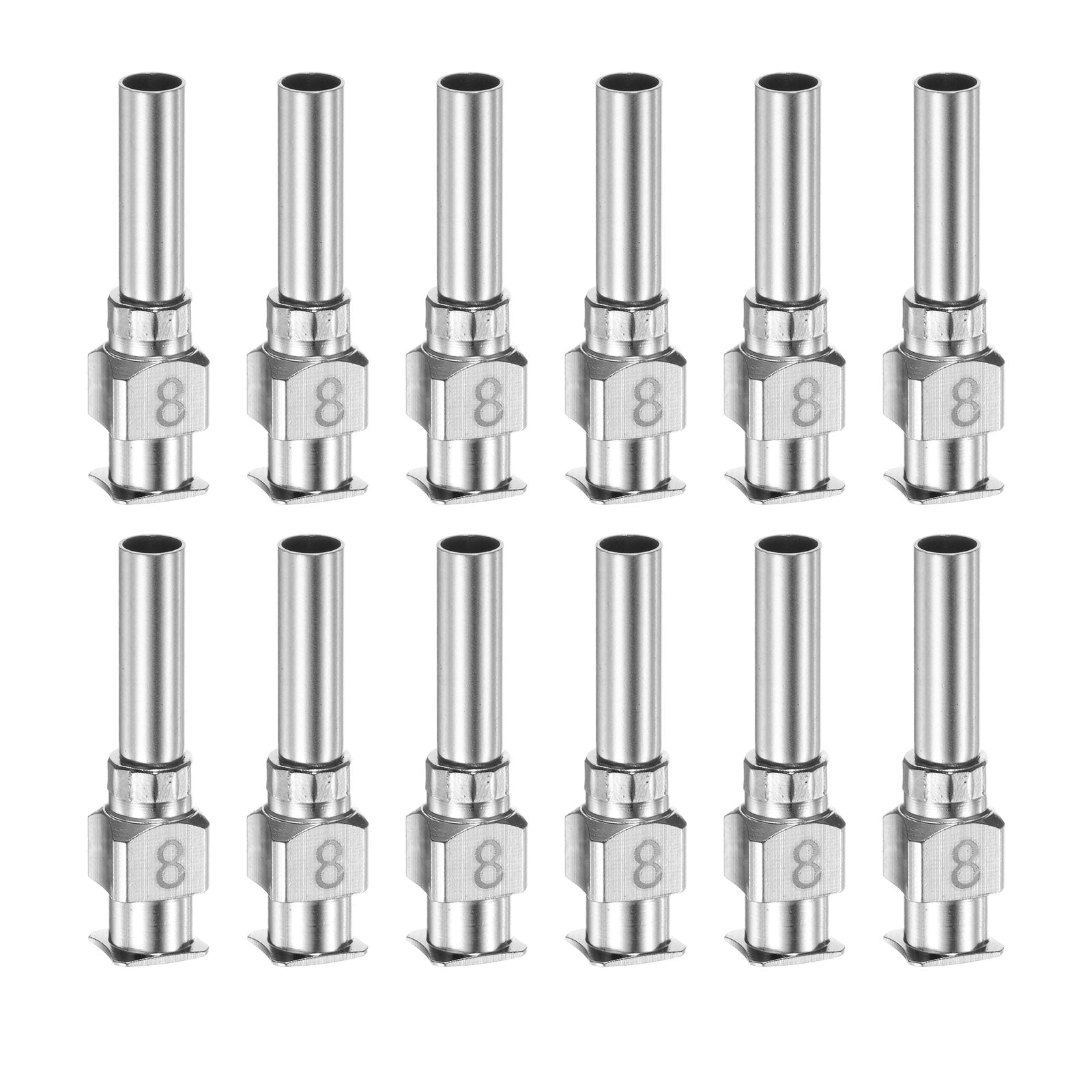 12pcs 8G Stainless Steel Dispensing Needles, 1/2" Glue Needle Tube ...