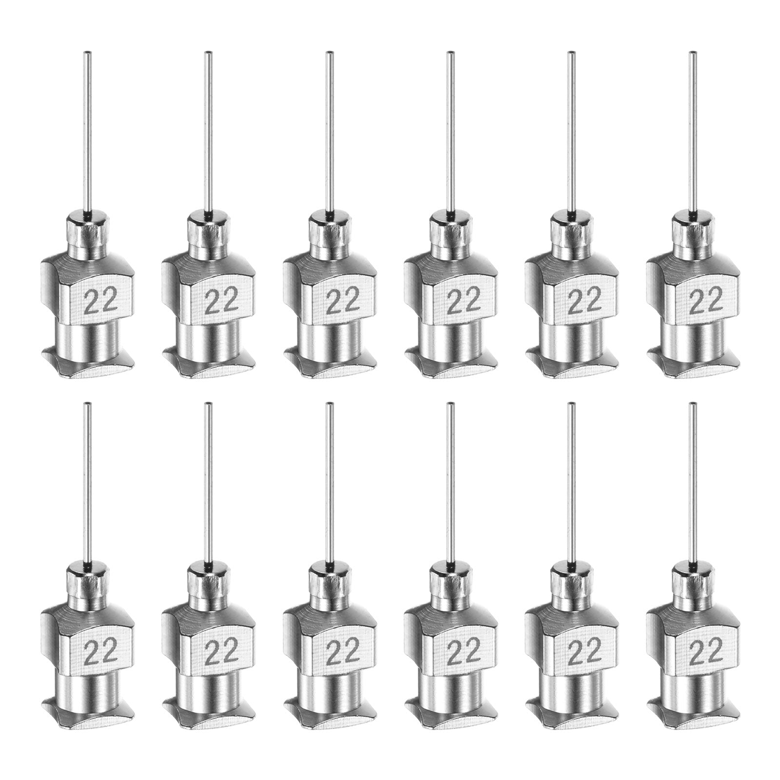 12pcs 22G Stainless Steel Dispensing Needles, 1/2" Glue Needle Tube ...