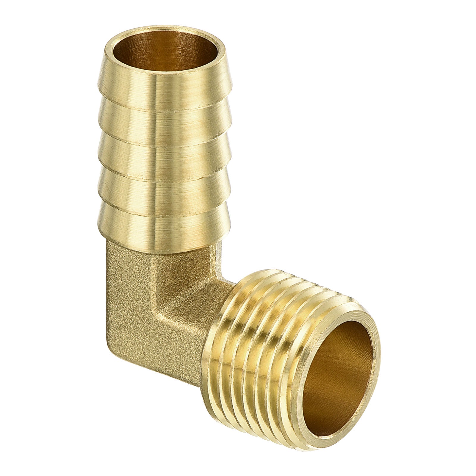Uxcell Brass Hose Barbed Elbow Fitting 5/8" Barbx1/2" NPT Male 90 ...