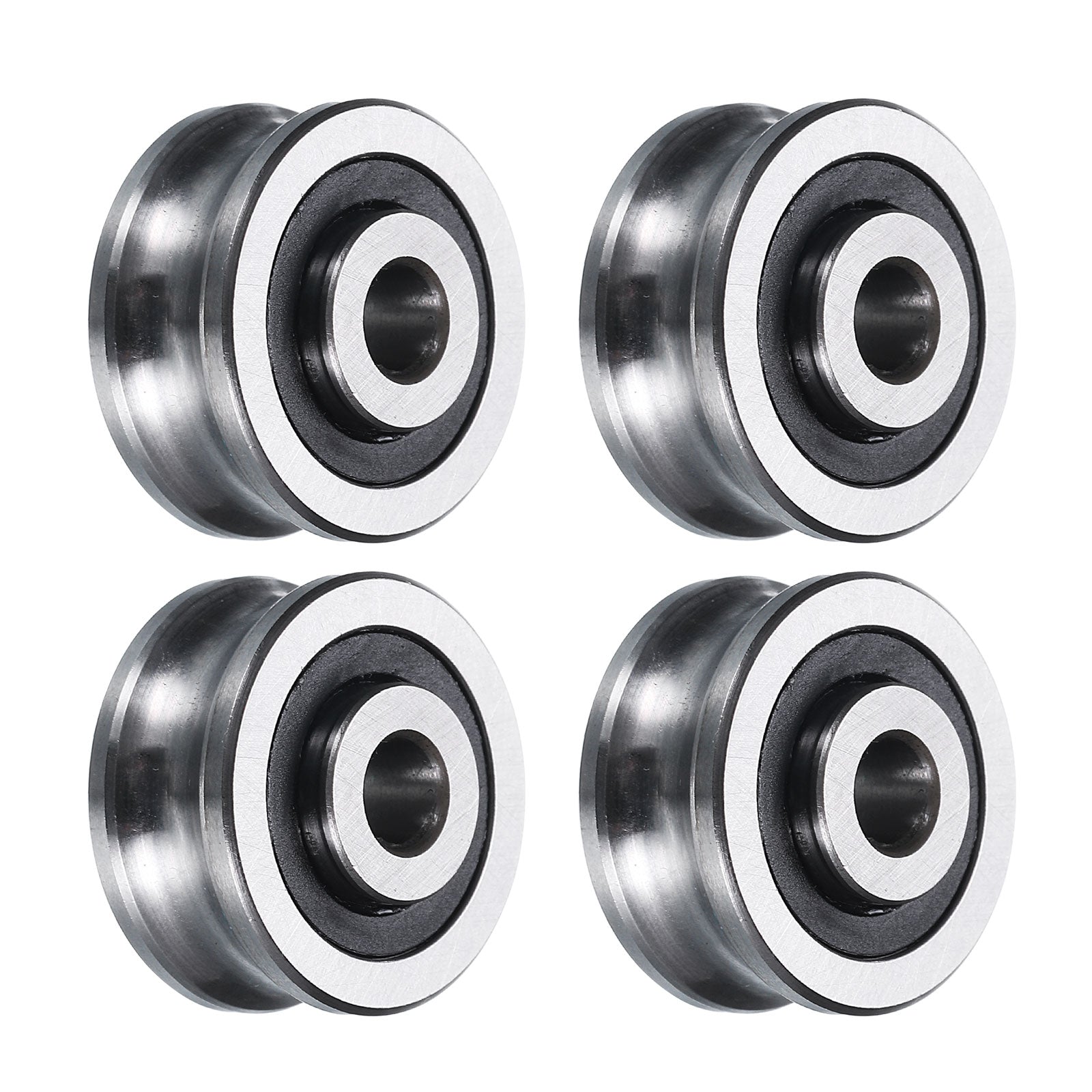 Uxcell 4pcs SG20 U Groove Track Guide Bearing 6x24x11mm U Groove Roller ...