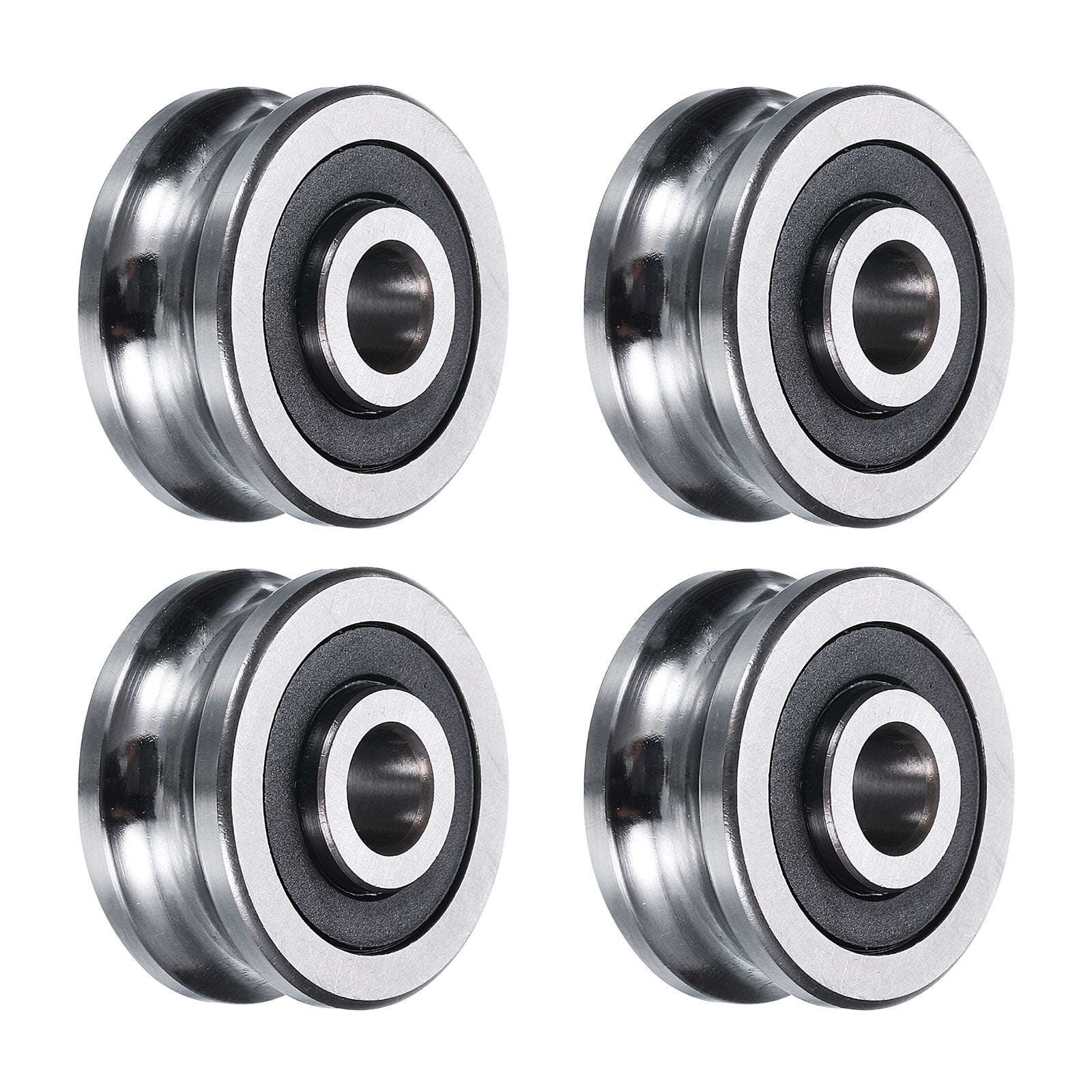 Uxcell 4pcs SG25 U Groove Track Guide Bearing 8x30x14mm U Groove Roller ...