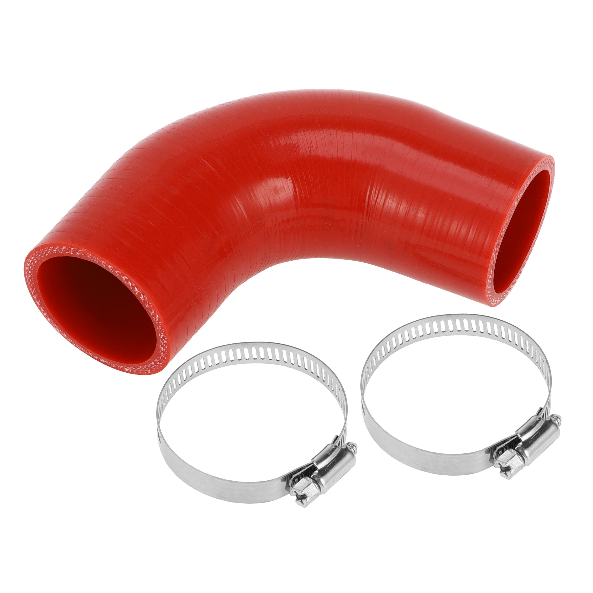 1 Set 45mm/1.77" ID 90mm/3.54" Length 90 Degrees Red Car Silicone Hose ...