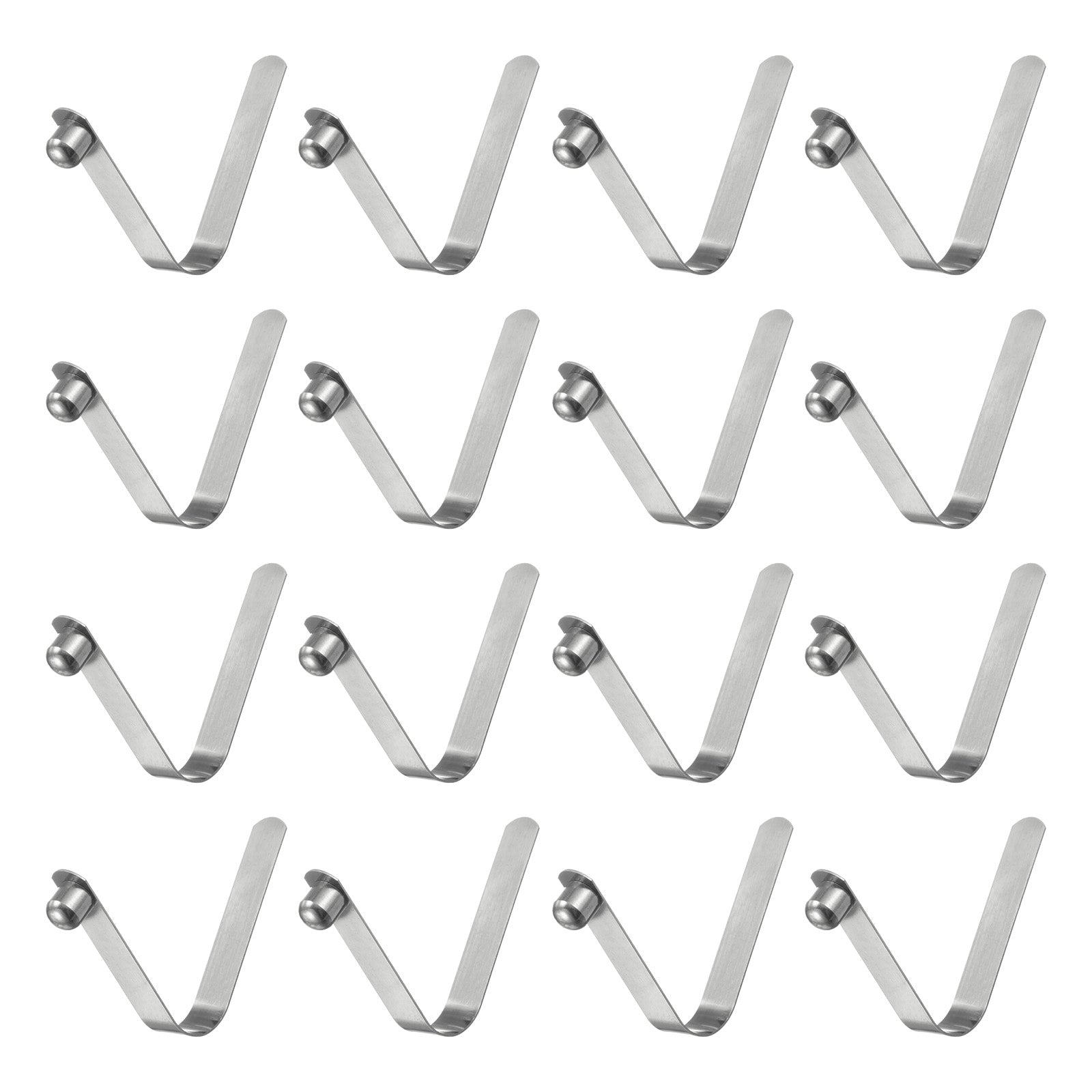 16pcs 7x7x49mm Single Button V-Shaped Paddle Snap Spring Clips Solid ...