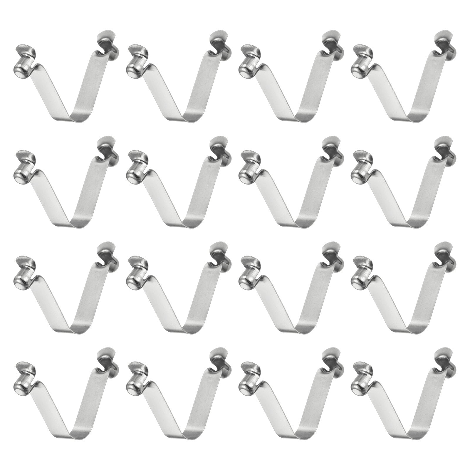 16pcs 8x10x50mm Double Button V-Shaped Paddle Snap Spring Clips Hollow ...