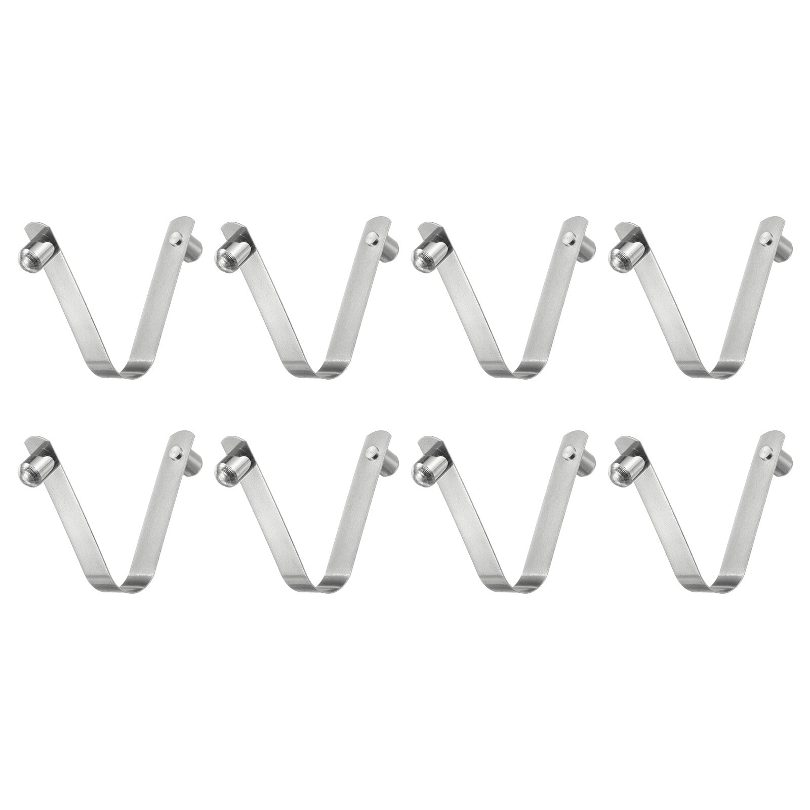 8pcs 8x10x60mm Double Button V-Shaped Paddle Snap Spring Clips Solid ...