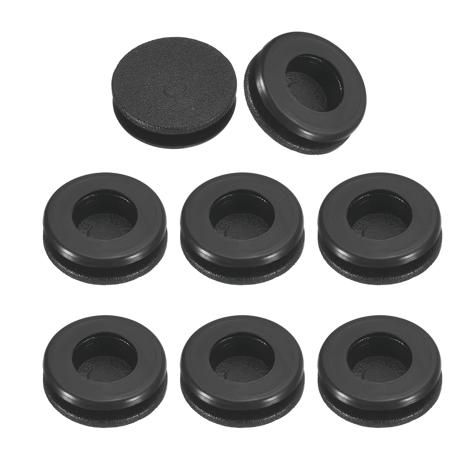 Uxcell 64Pcs Single Sided Rubber Grommets 3/8" (10mm) Drill Hole, 1/4 ...