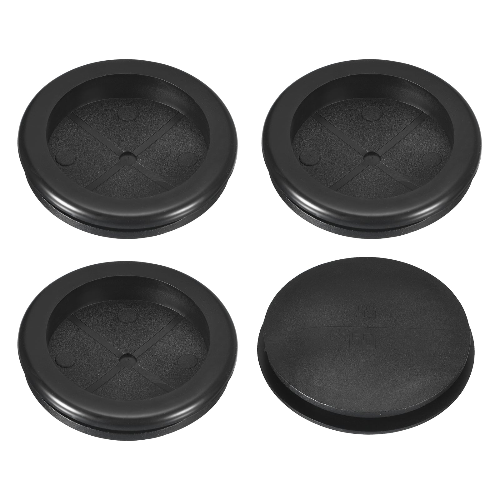 Uxcell 4Pcs Single Sided Rubber Grommets 2-1/8" (55mm) Drill Hole, 2 ...