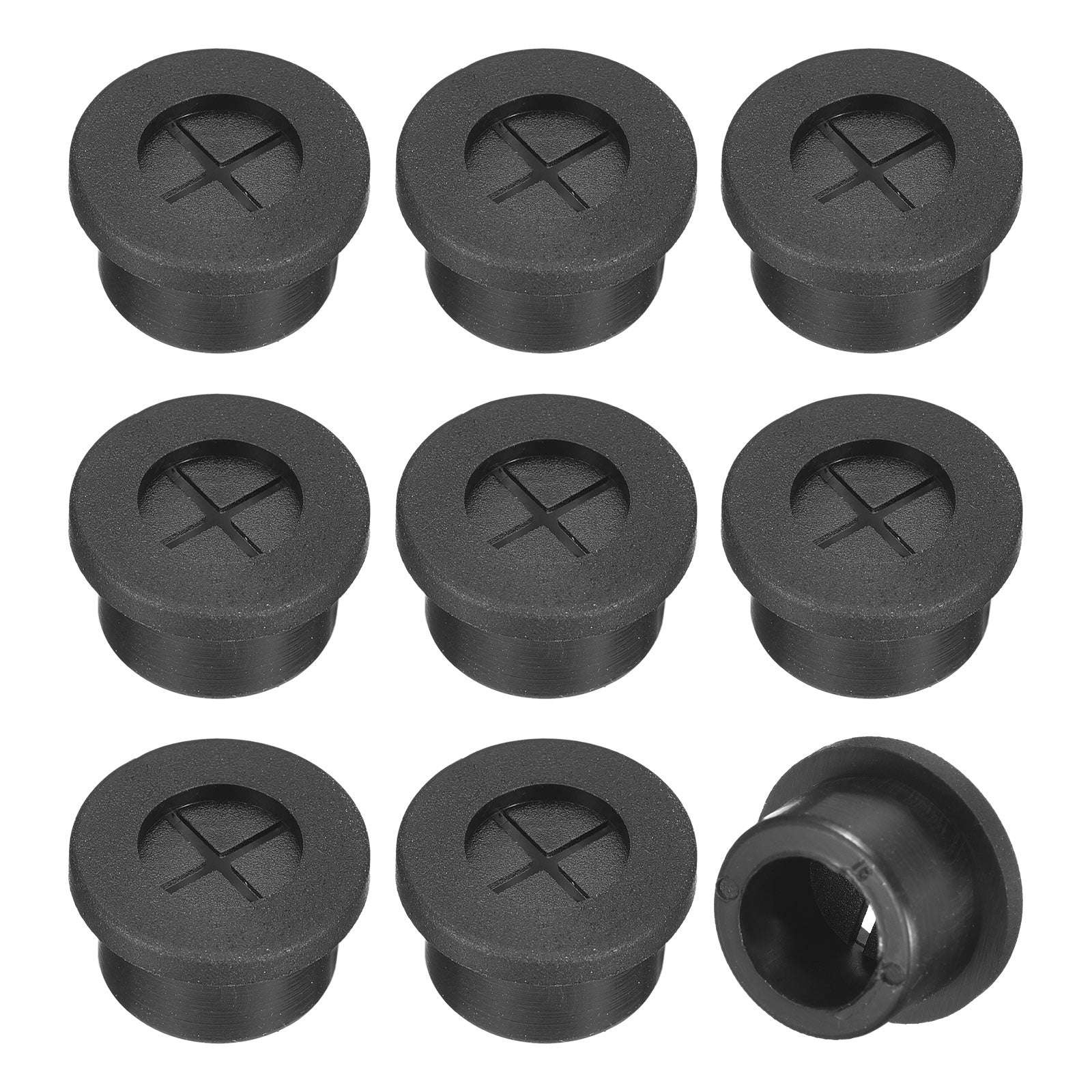 Uxcell 12 Pcs Cable Cord Grommet, 5/8 Inch Desk Grommet Flexible Rubber ...