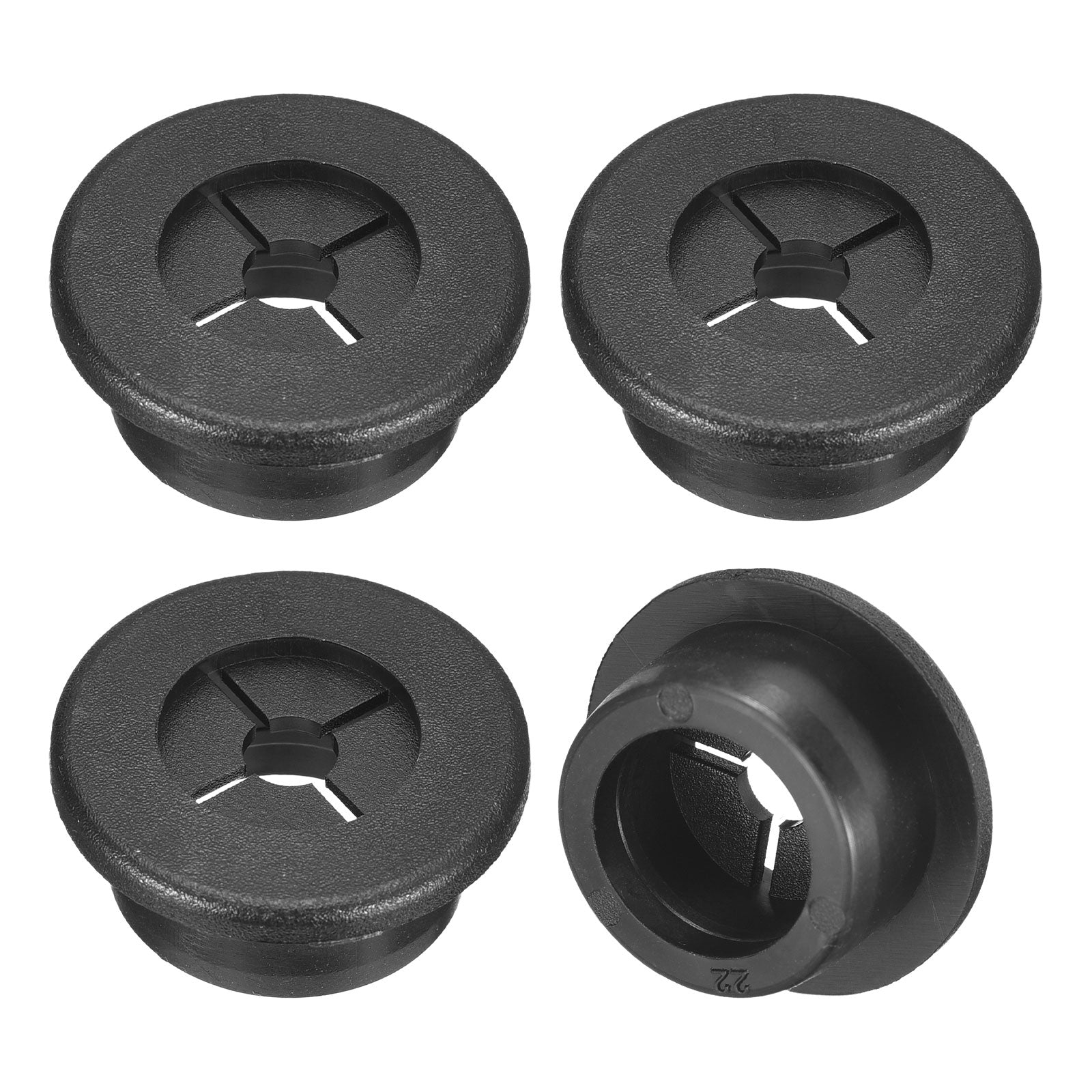 Uxcell 4 Pcs Cable Cord Grommet, 7/8 Inch Desk Grommet Flexible Rubber ...