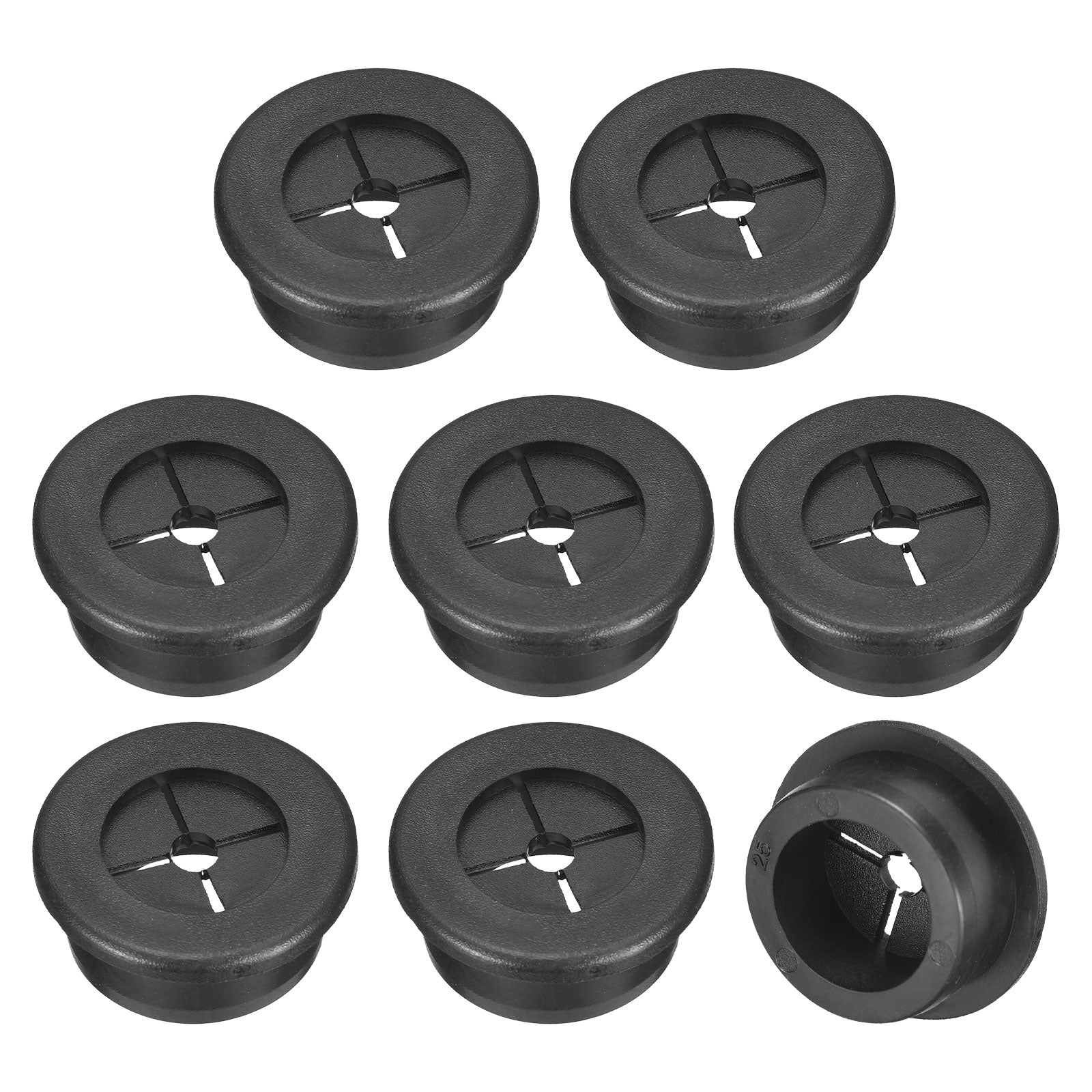 Uxcell 8 Pcs Cable Cord Grommet, 1 Inch Desk Grommet Flexible Rubber ...