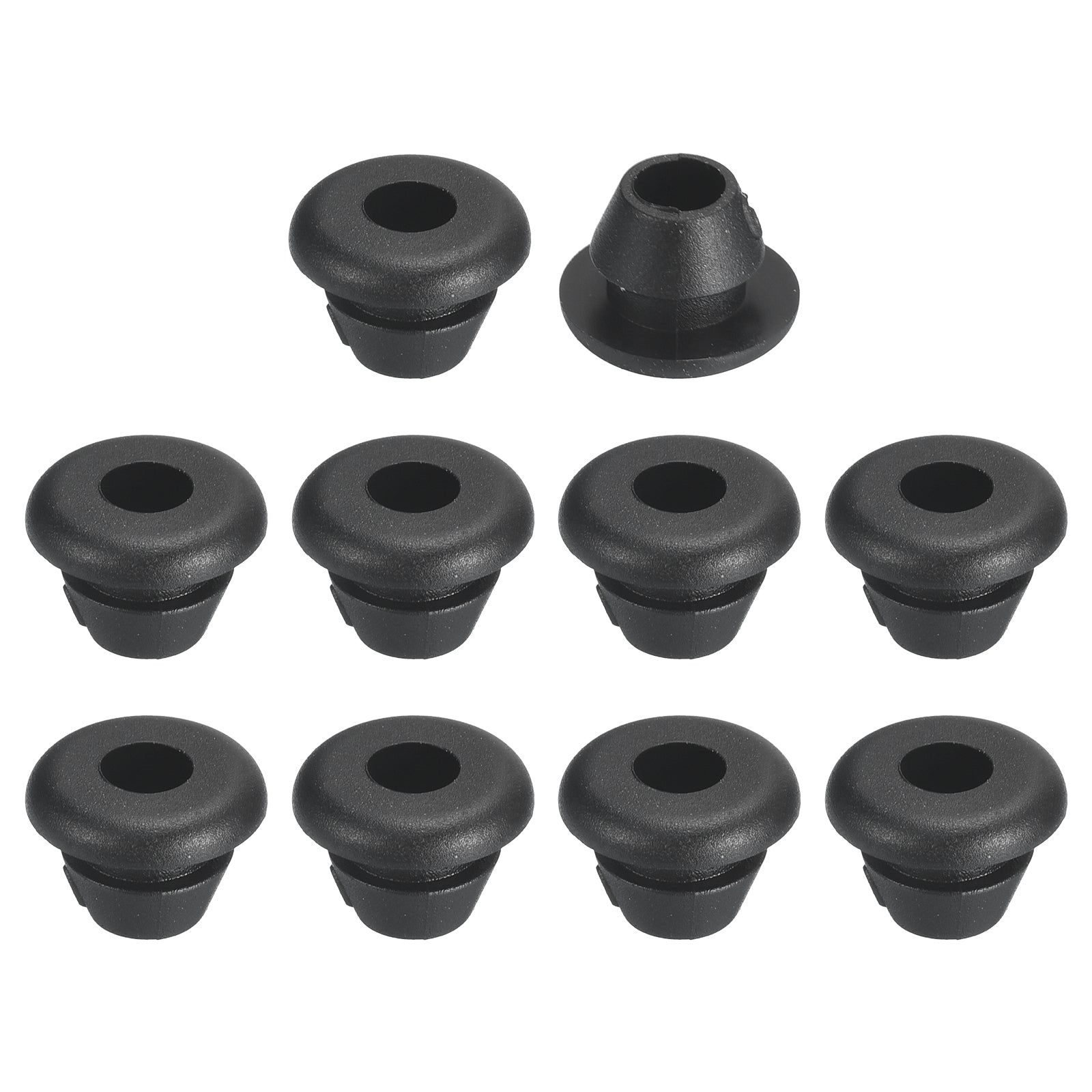 Uxcell 70 Pcs Rubber Grommets, 4mm ID 6mm Drill Hole Hollow Firewall ...