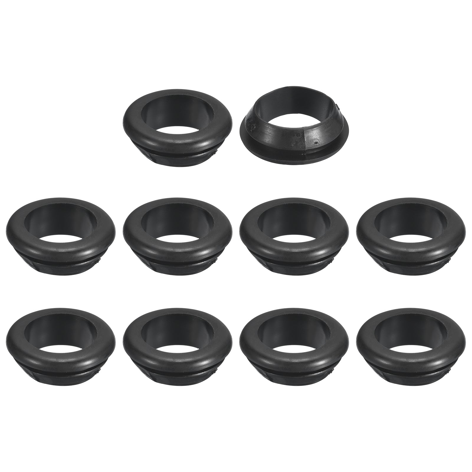 Uxcell 20 Pcs Rubber Grommets, 18mm ID 22mm Drill Hole Hollow Firewall ...