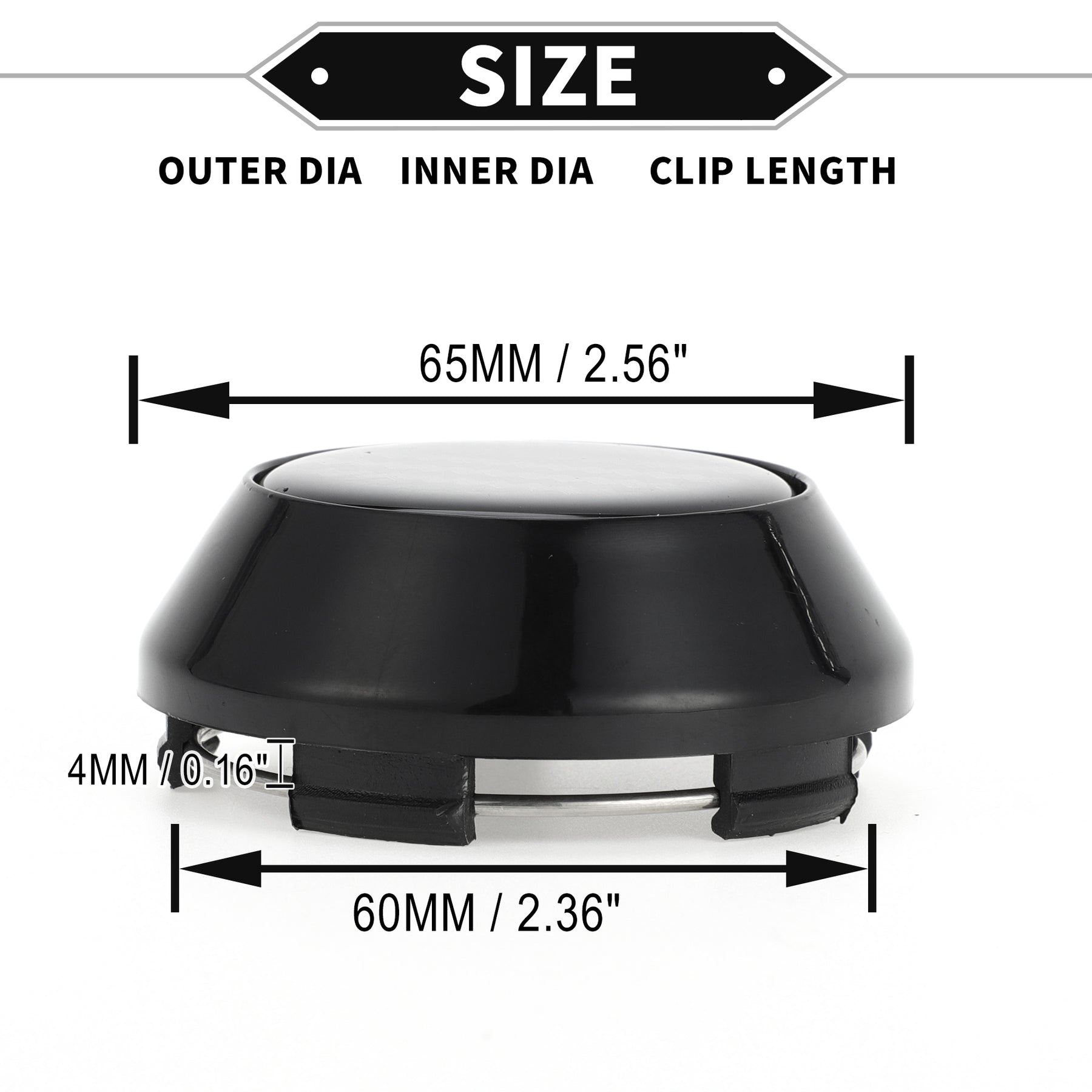 Car Wheel Hub Center Caps 65mm 2.56" OD ABS Plastic Carbon Fiber ...