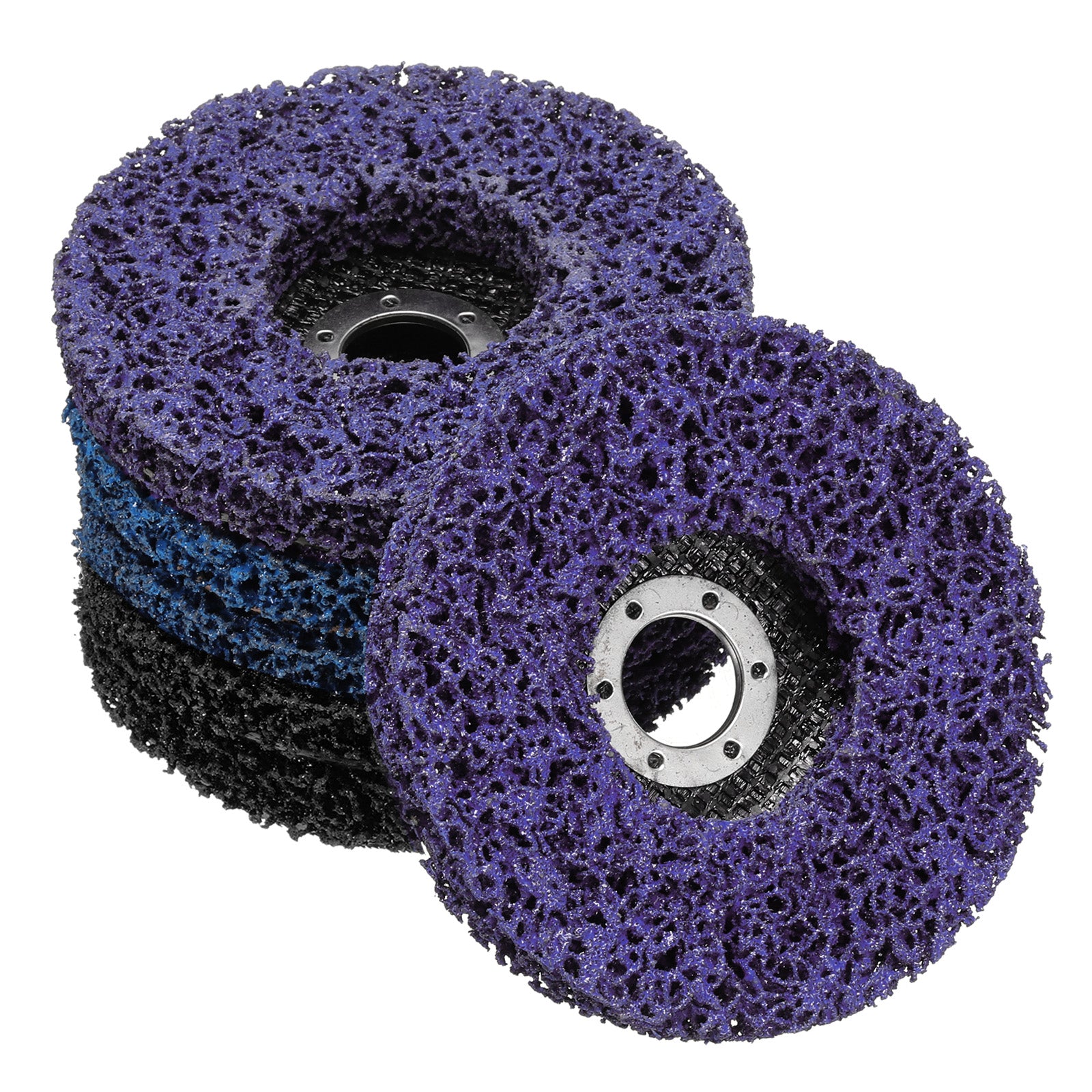 6pcs Strip Discs Grinding Discs Set 5"x7/8" for , Blue/Purple/Black ...