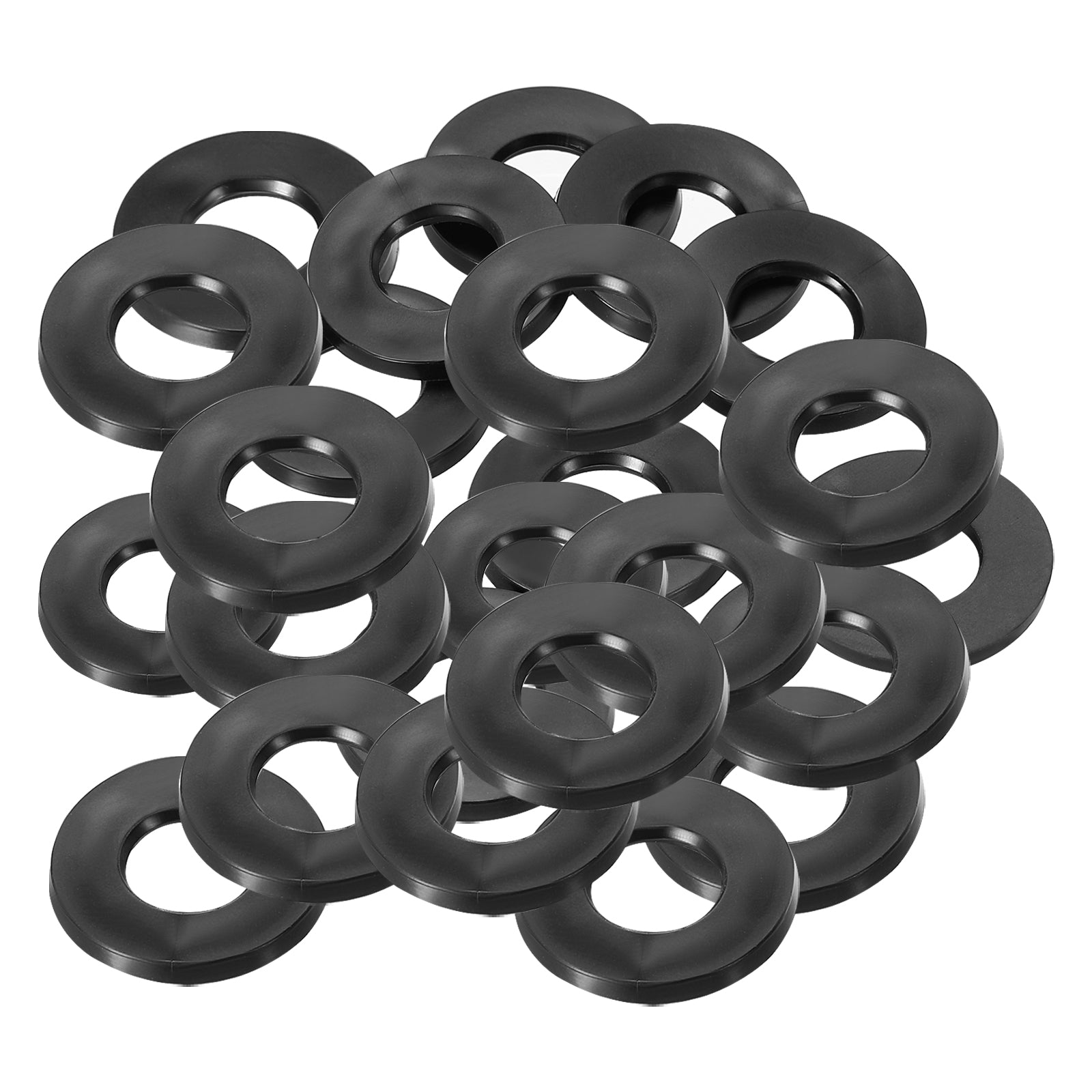 24pcs M12 Rubber Flat Washer 12mm ID 24mm OD 3mm Thick Sealing Spacer ...