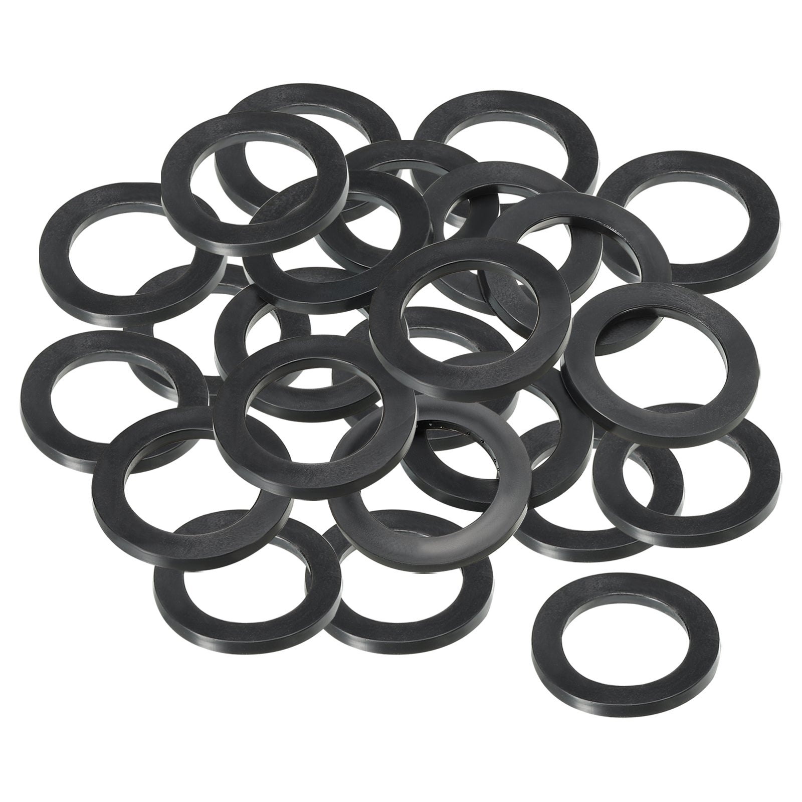 24pcs M30 Rubber Flat Washer 30mm ID 40mm OD 3mm Thick Sealing Spacer ...
