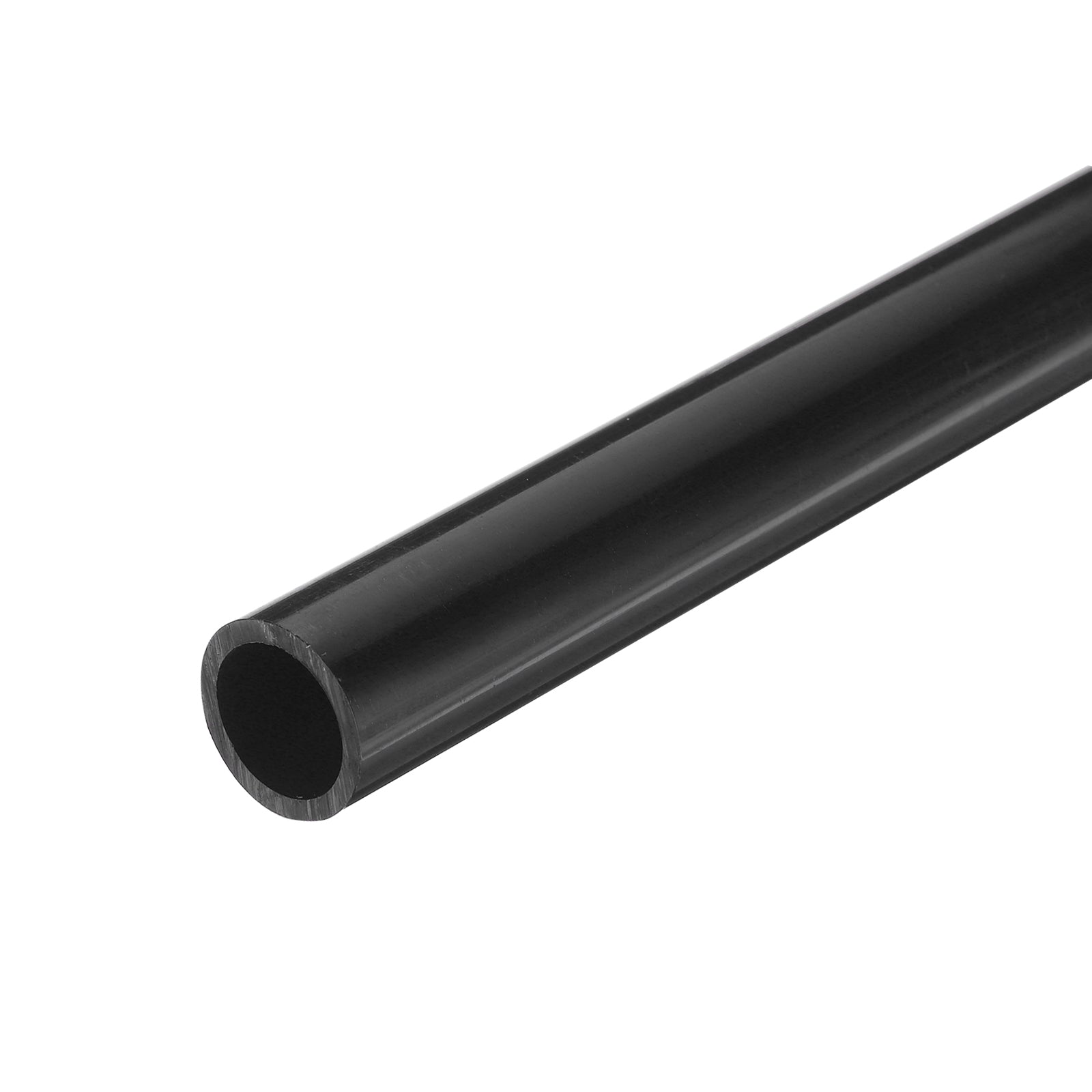PVC Rigid Round Pipe 16mm ID 20mm OD 0.35m Black High Impact | Harfington