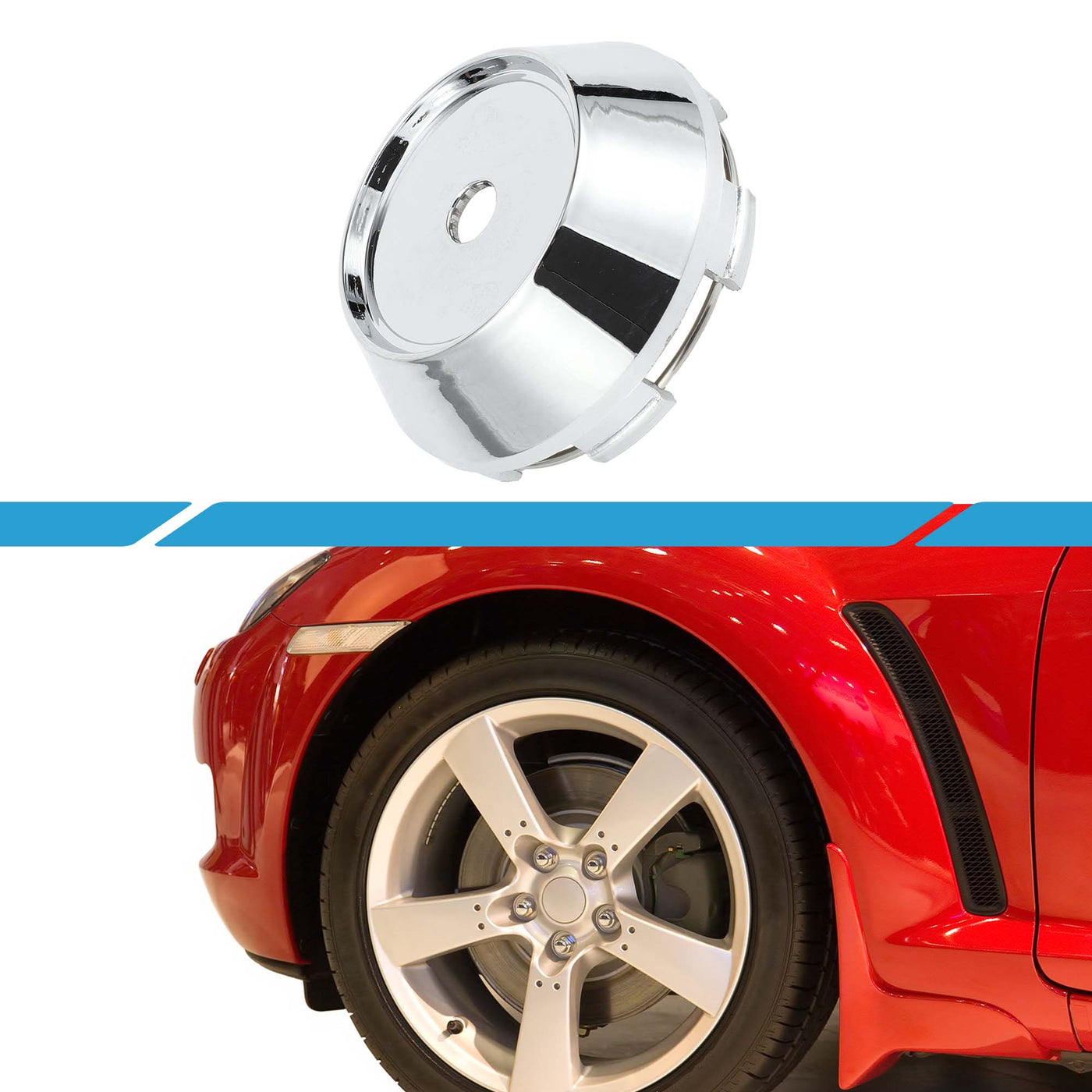 Universal Wheel Center Hub Cap 69mm 2.72" Outside Diameter Chrome ...