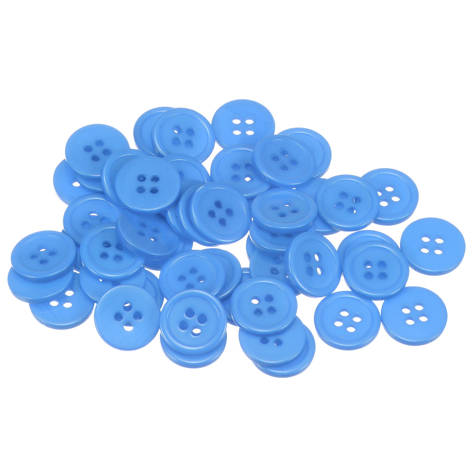 100pcs 24L Sewing Buttons 5/8" Resin Round Flat 4-Hole Craft Buttons ...