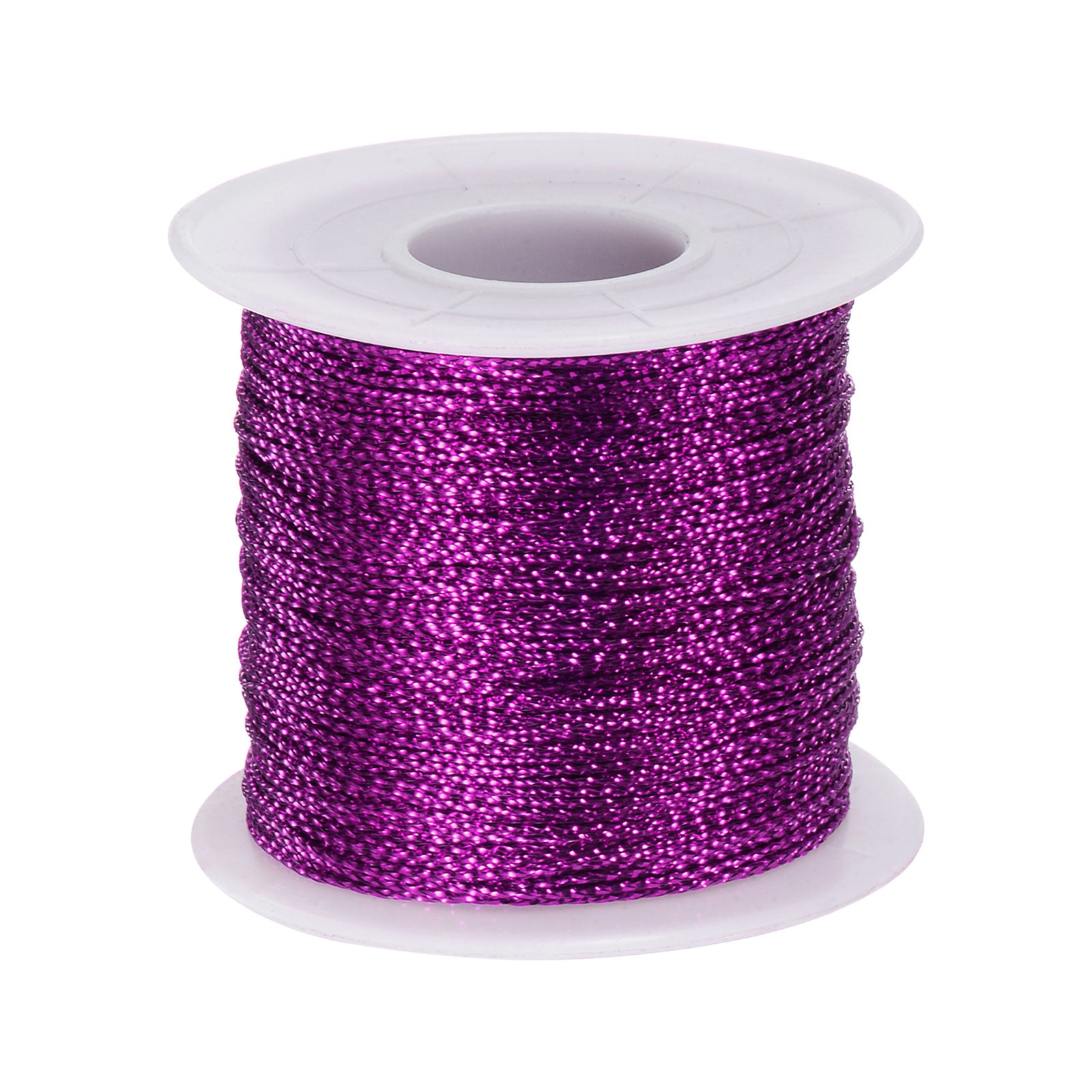 Metallic Cord 1mm 109 Yards Tinsel Rope Thread String, Deep Purple ...