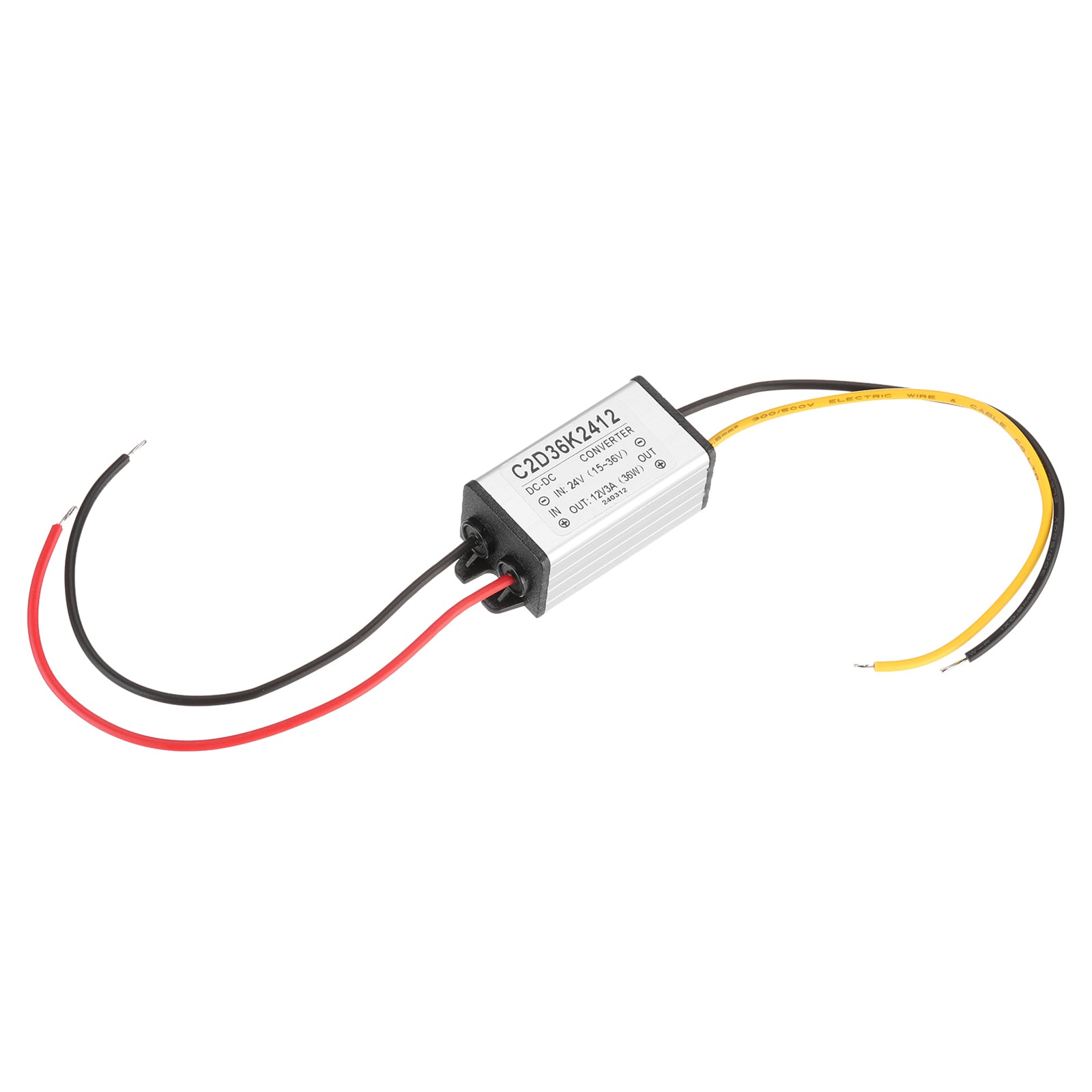 DC 24V to DC 12V Power Converter 3A 36W Voltage Step Down IP68 Power ...