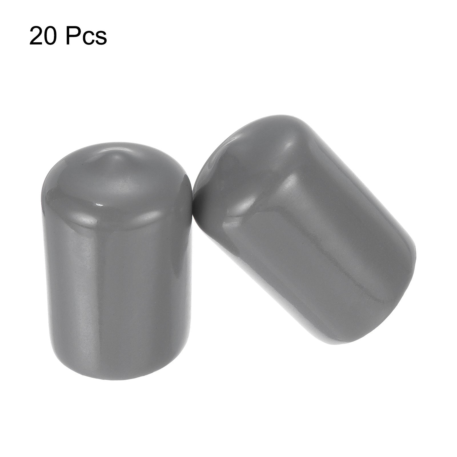 Uxcell 20pcs Rubber End Caps 18mm ID Vinyl Cap Cover Screw Protectors ...