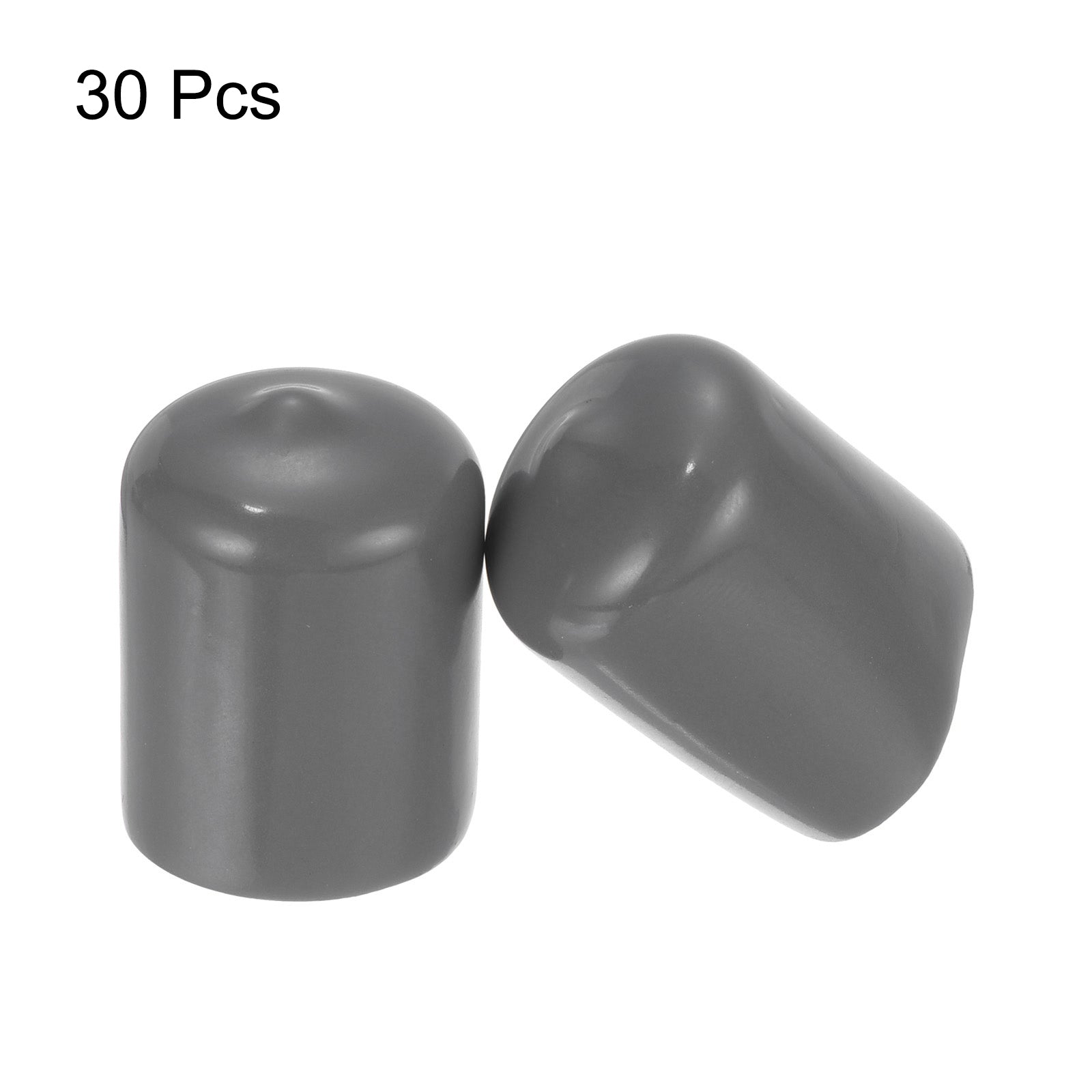 Uxcell 30pcs Rubber End Caps 21mm ID Vinyl Round Tube Bolt Cap Cover ...