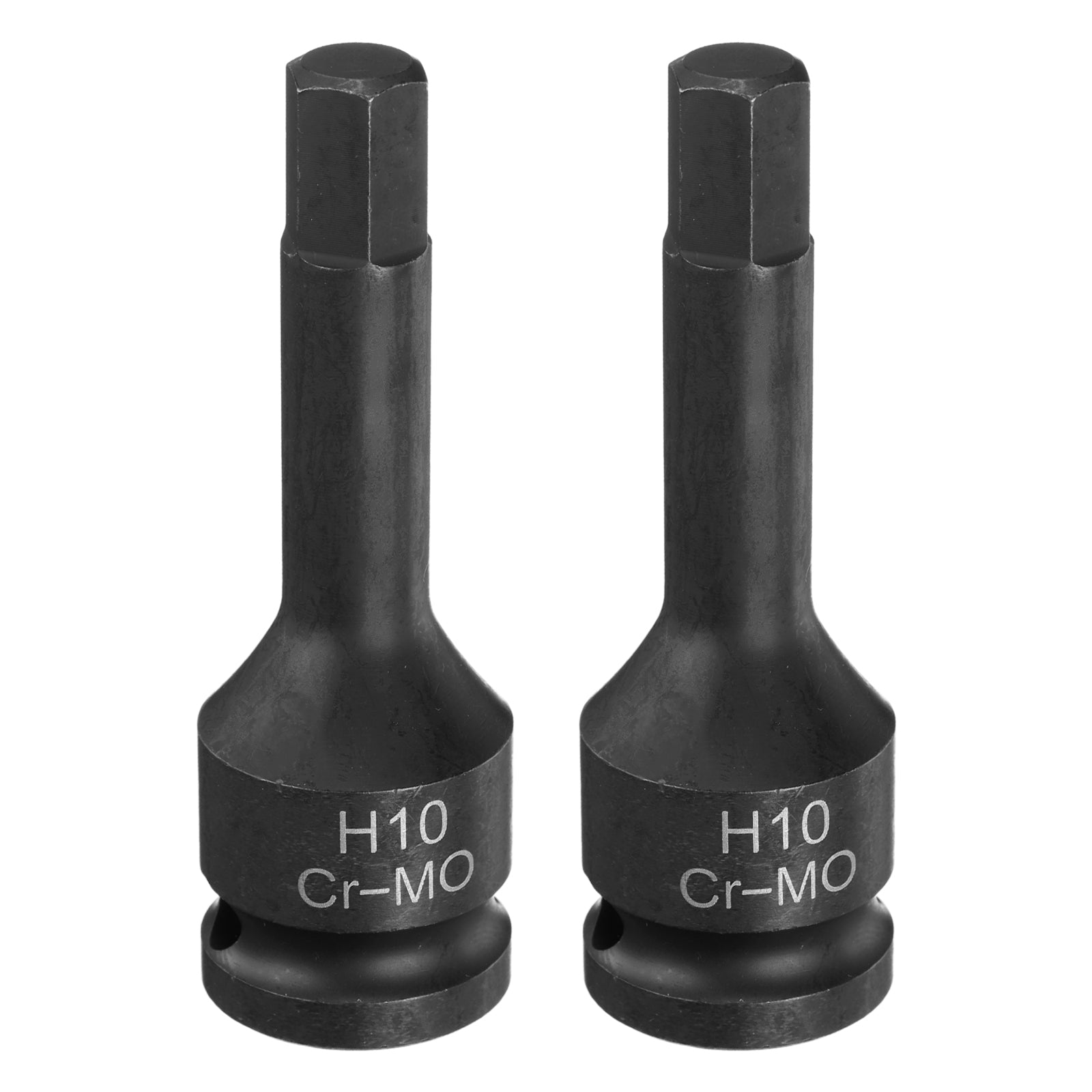 2pcs H10 (10mm) Hex Impact Bit Socket 1/2" Drive Hex Screwdriver Socket ...
