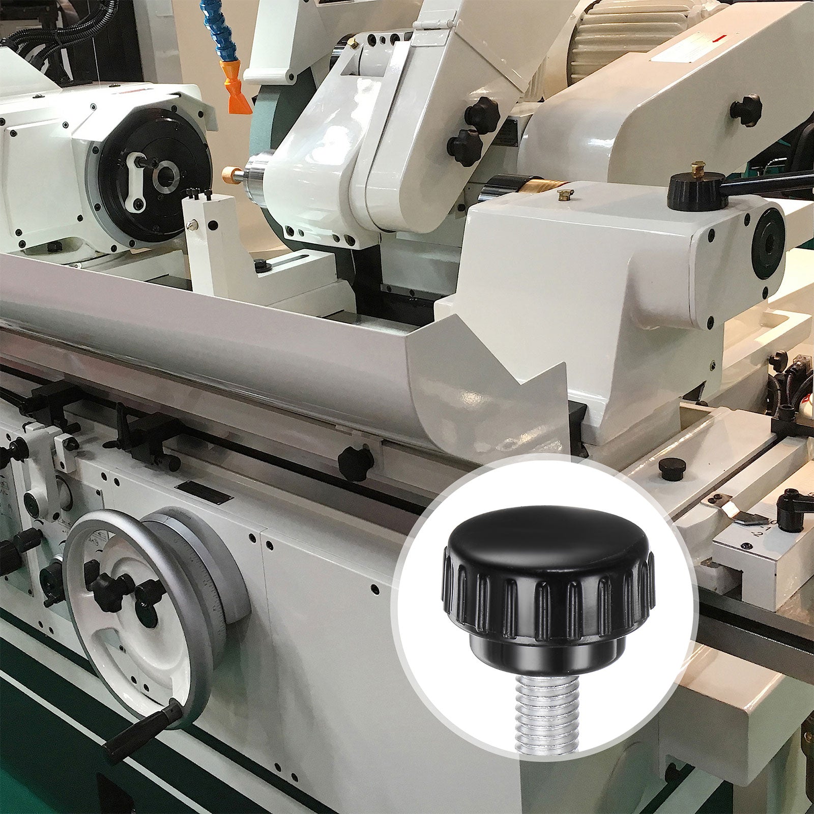 Uxcell 2pcs Knurled Clamping Knobs M8 x 60mm Zinc Plated Carbon Steel ...