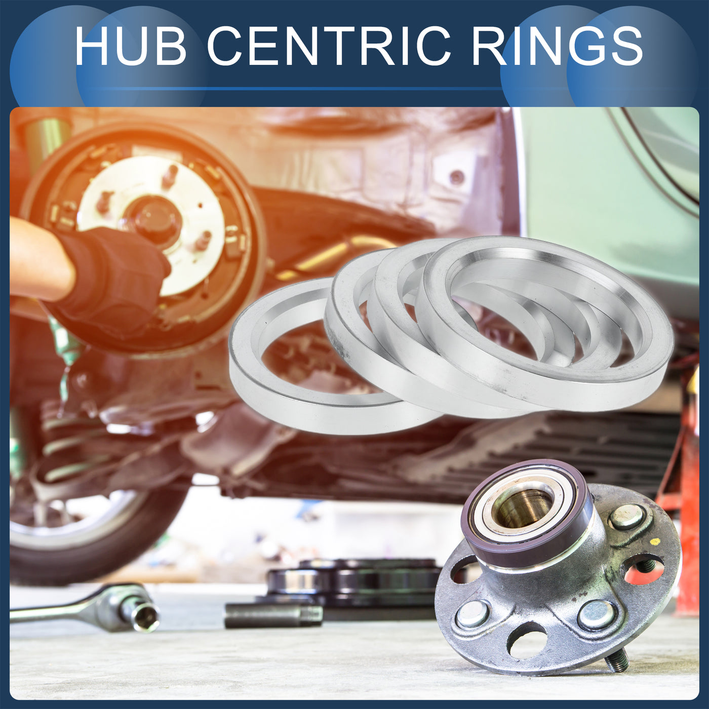 Hub Centric Rings, 57.1mm ID to 75.1mm OD Vehicle Wheel Hubrings ...