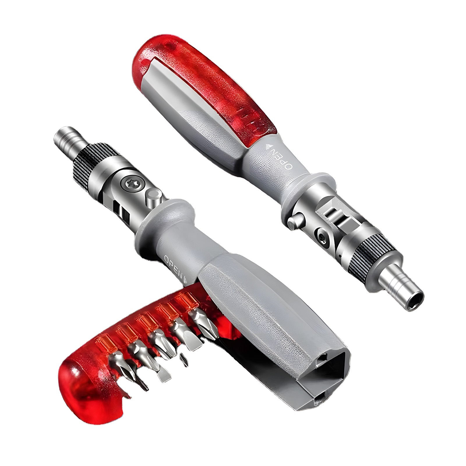 10-in-1 Ratchet with Rotatable Ratchet Head Multi-Purpose Screwdriver ...