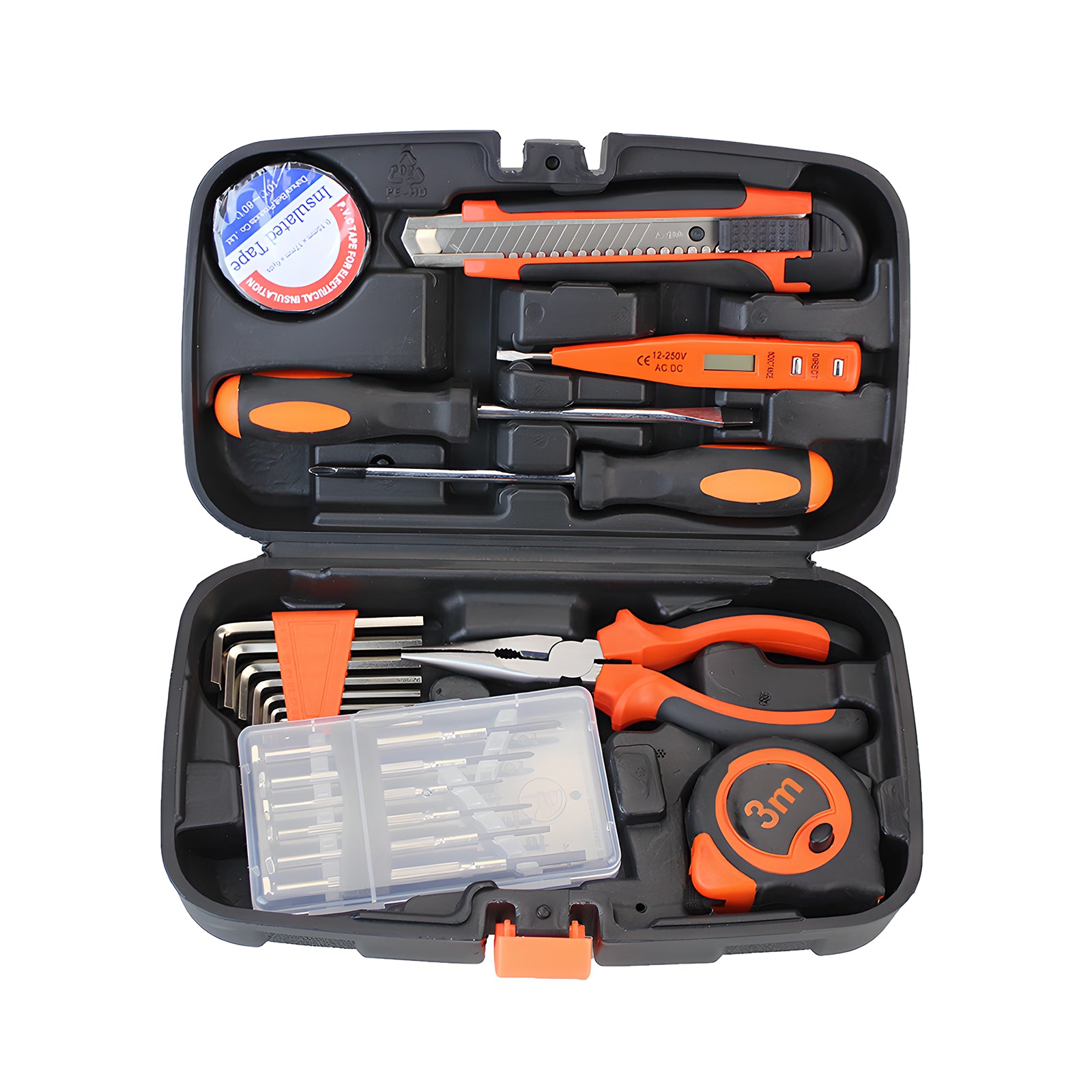 22 PCS Orange and Black Hardware Tool Set | Harfington