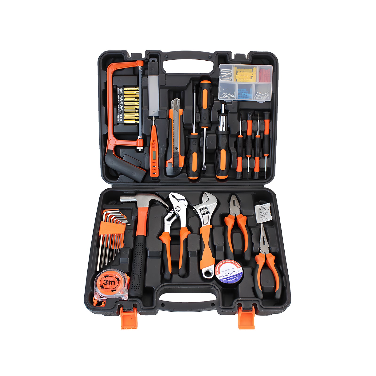 38 PCS Orange and Black Hardware Tool Set | Harfington