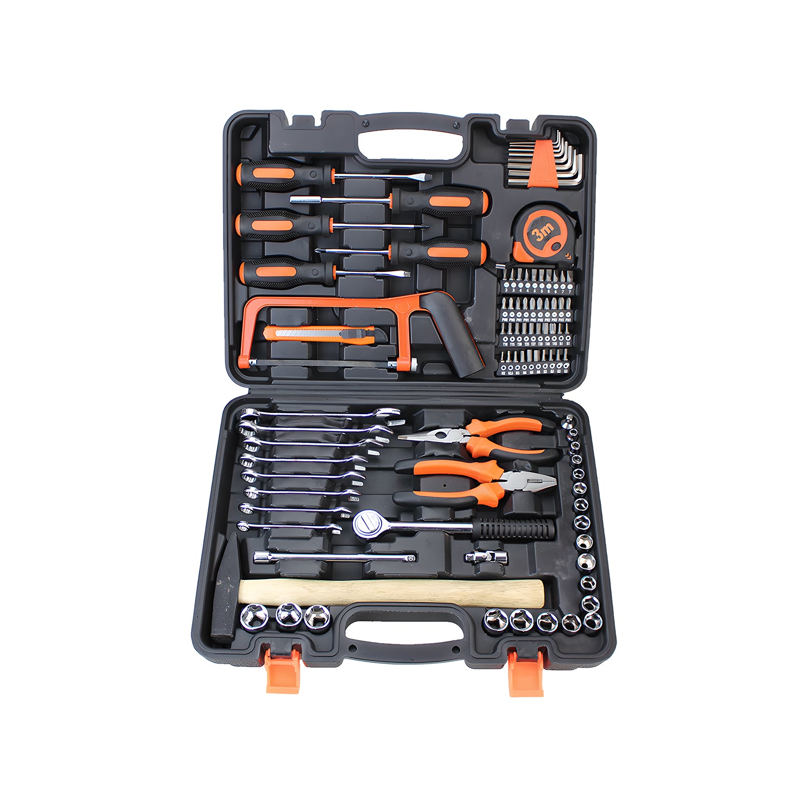 91 PCS Orange and Black Hardware Tool Set | Harfington