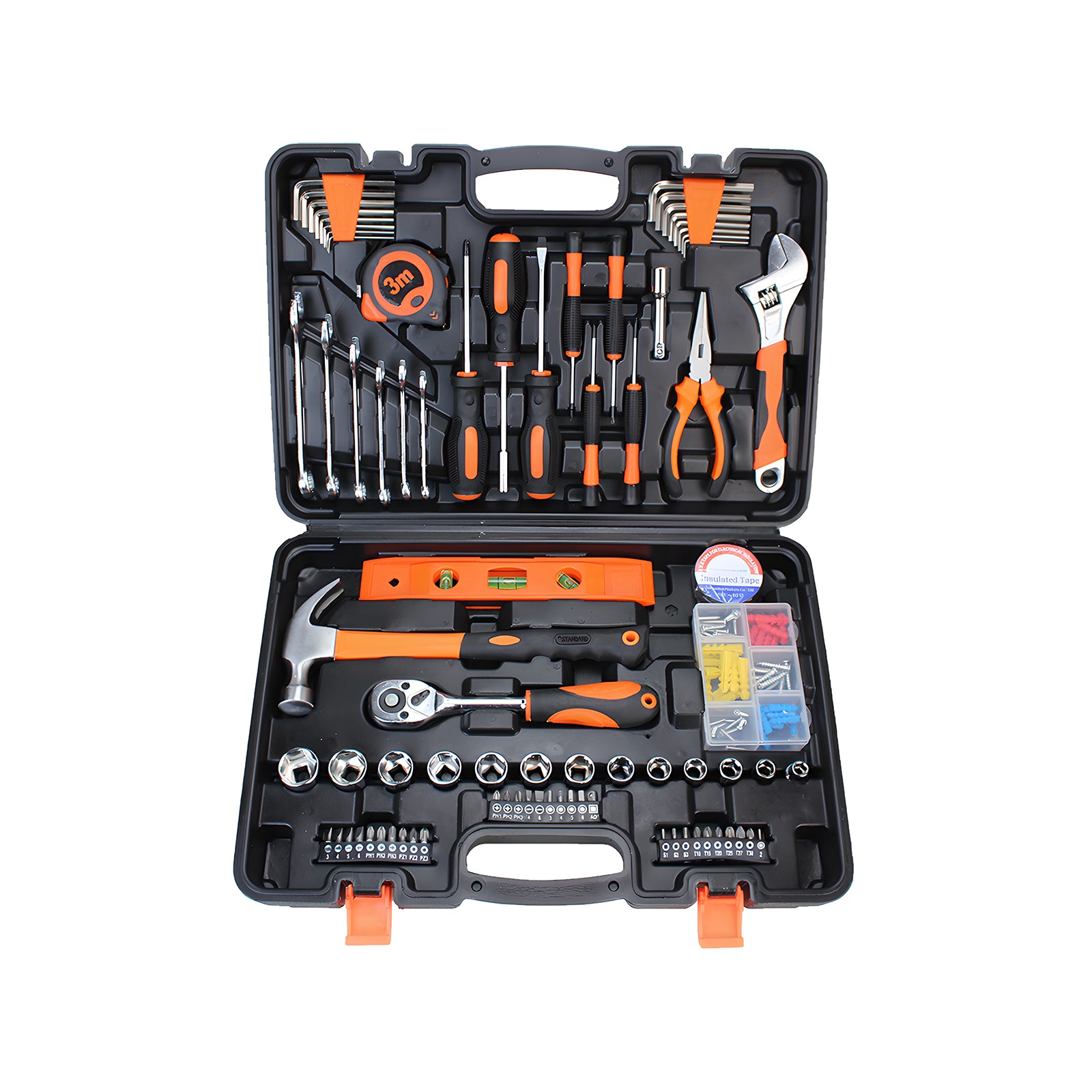 82 PCS Orange and Black Hardware Tool Set | Harfington