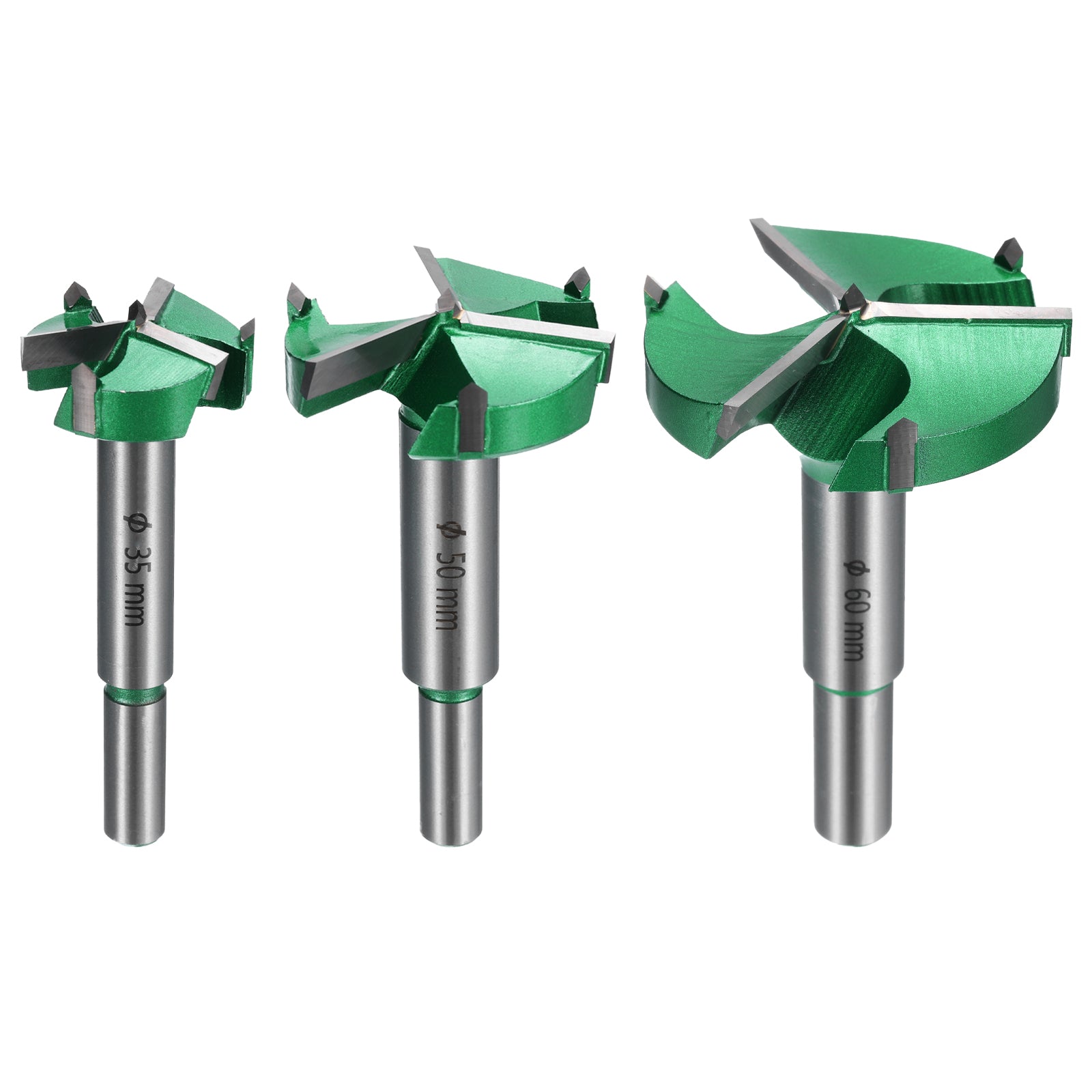 3pcs Forstner Drill Bit Set 1-3/8" 1-31/32" 2-3/8" (35/50/60mm) Wood ...