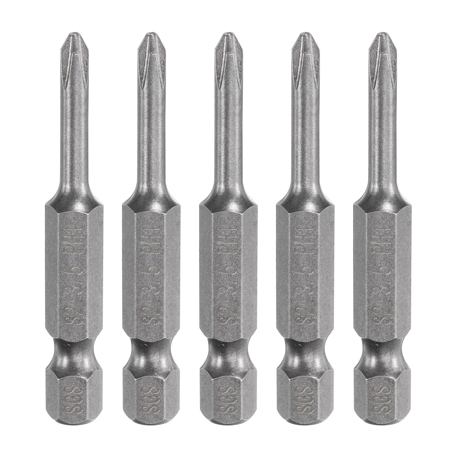 5pcs #1 Phillips Screwdriver Bit PH1 1/4" Hex Shank 2" (50mm) Long ...