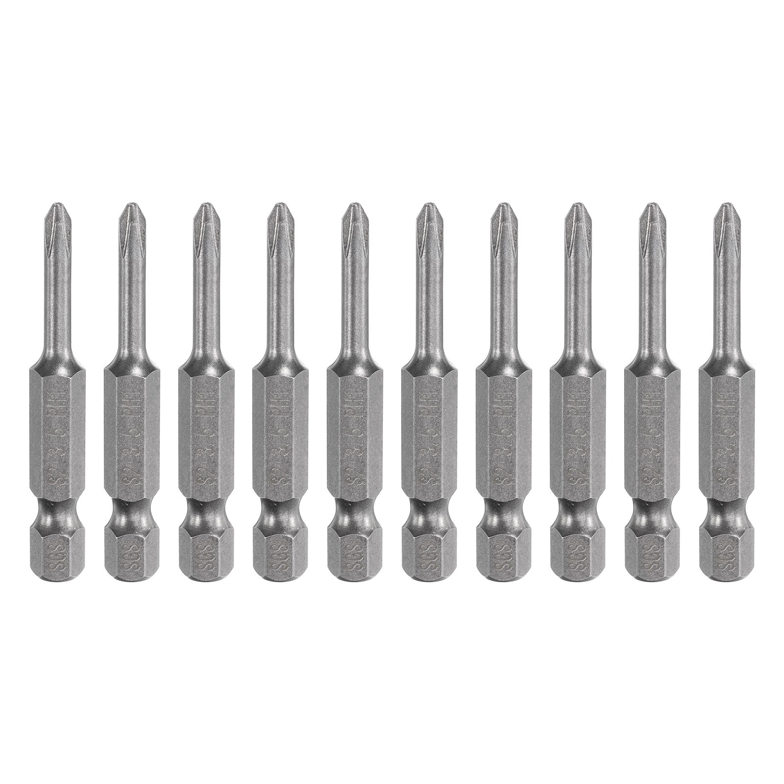 10pcs Magnetic Phillips Screwdriver Bit PH1 1/4" Hex Shank 50mm Long 3 ...