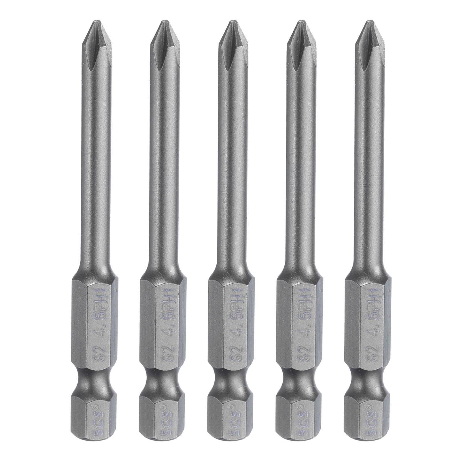 5pcs Magnetic Phillips Screwdriver Bit PH1 1/4" Hex Shank 65mm Long 4 ...