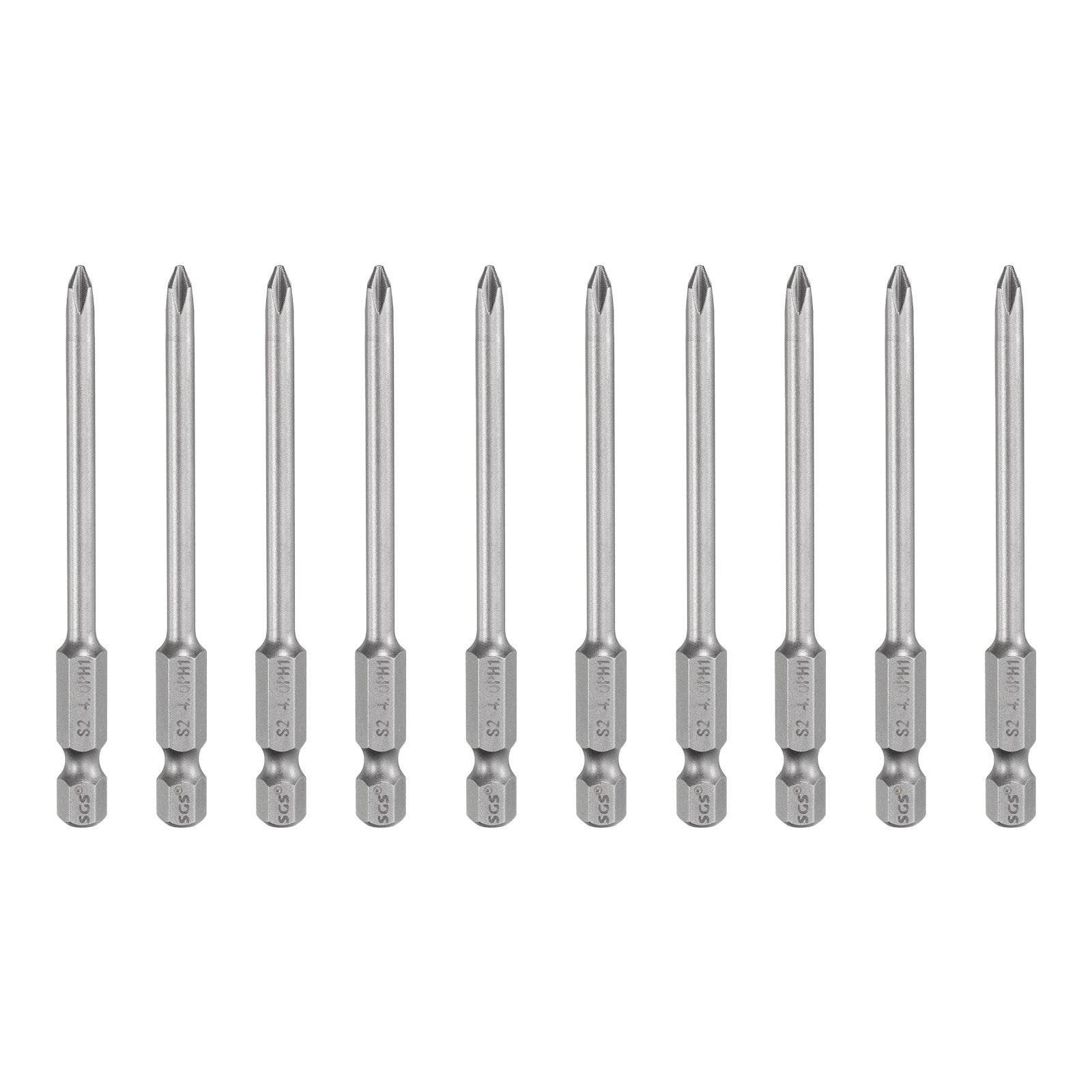 10pcs Magnetic Phillips Screwdriver Bit PH1 1/4" Hex Shank 80mm Long ...