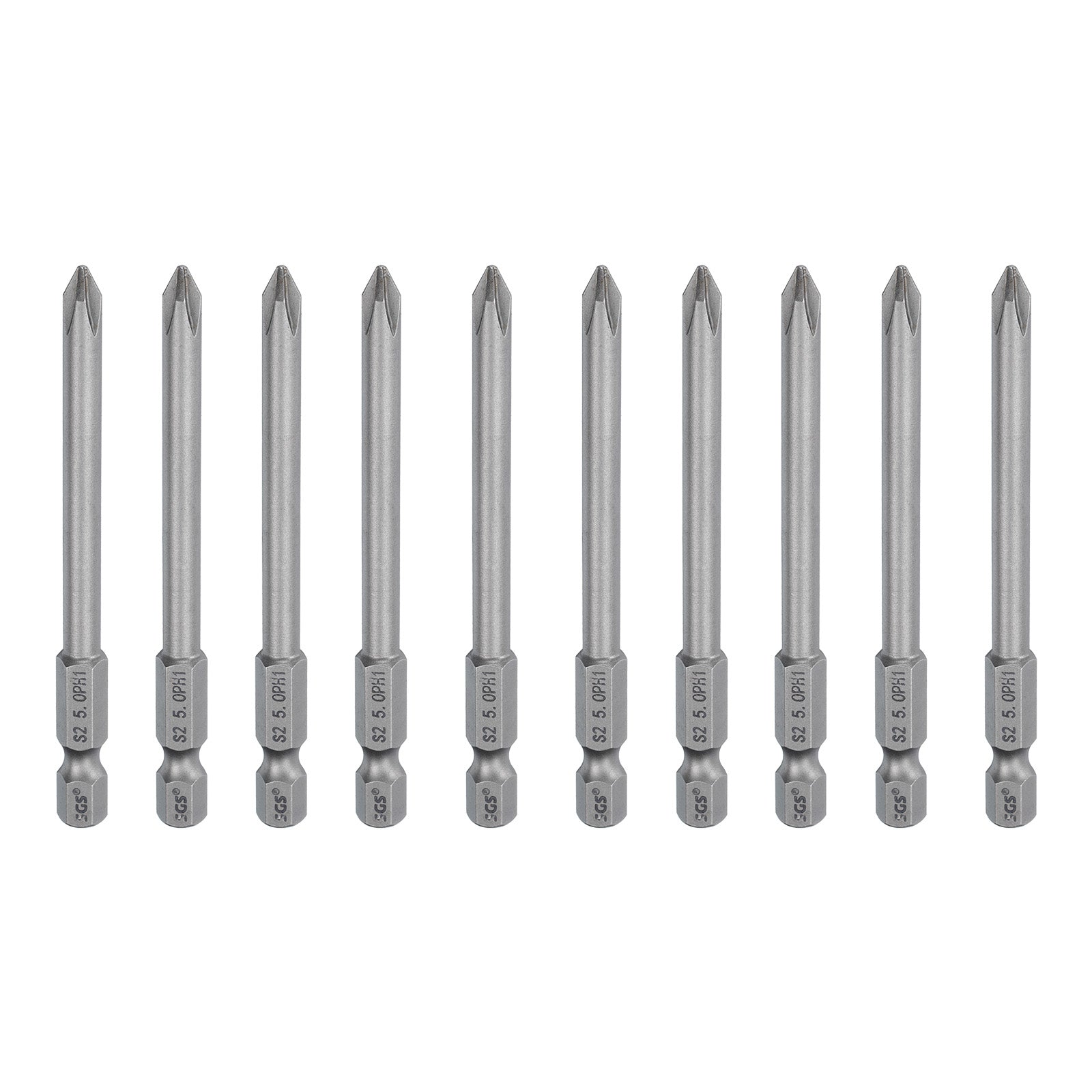 10pcs Magnetic Phillips Screwdriver Bit PH1 1/4" Hex Shank 80mm Long ...